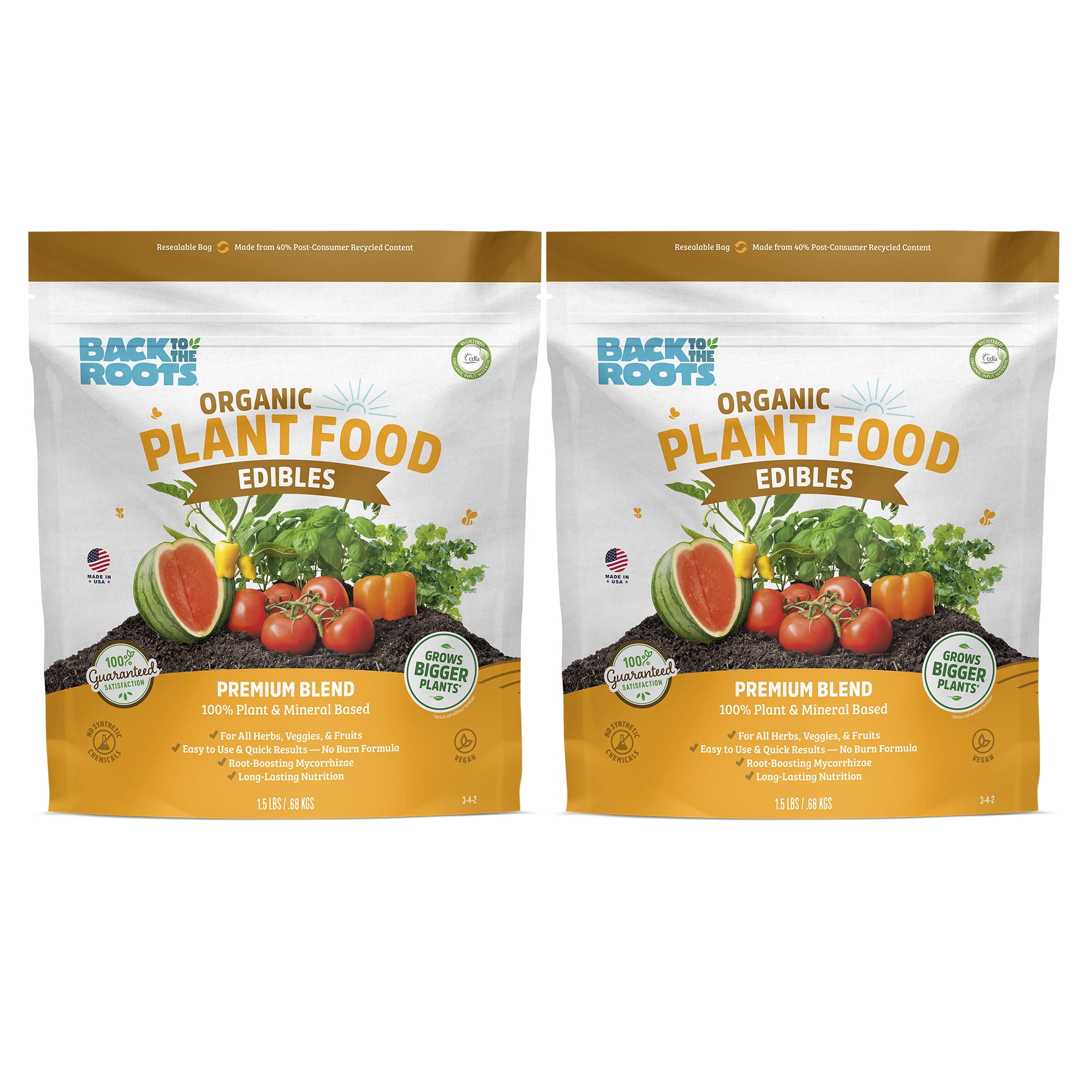 Organic Plant Food Edibles 1.5lb 2pk - Walmart.com