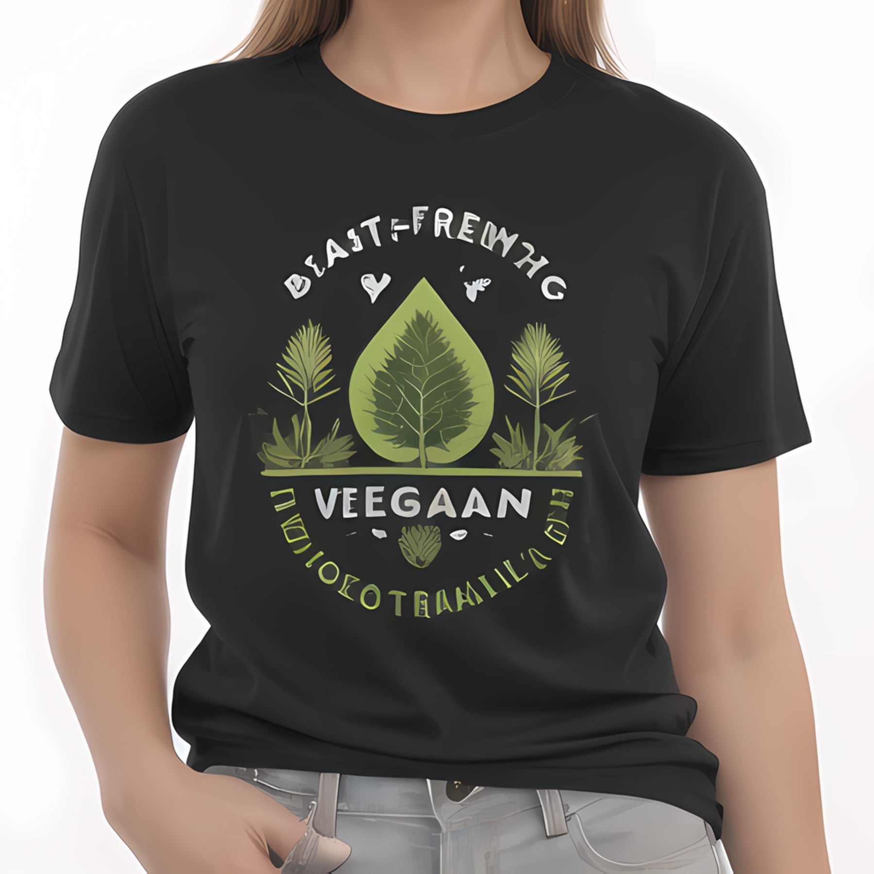 Organic Plant themed T-Shirt Design with Earthy Colors and Eco Friendly ...
