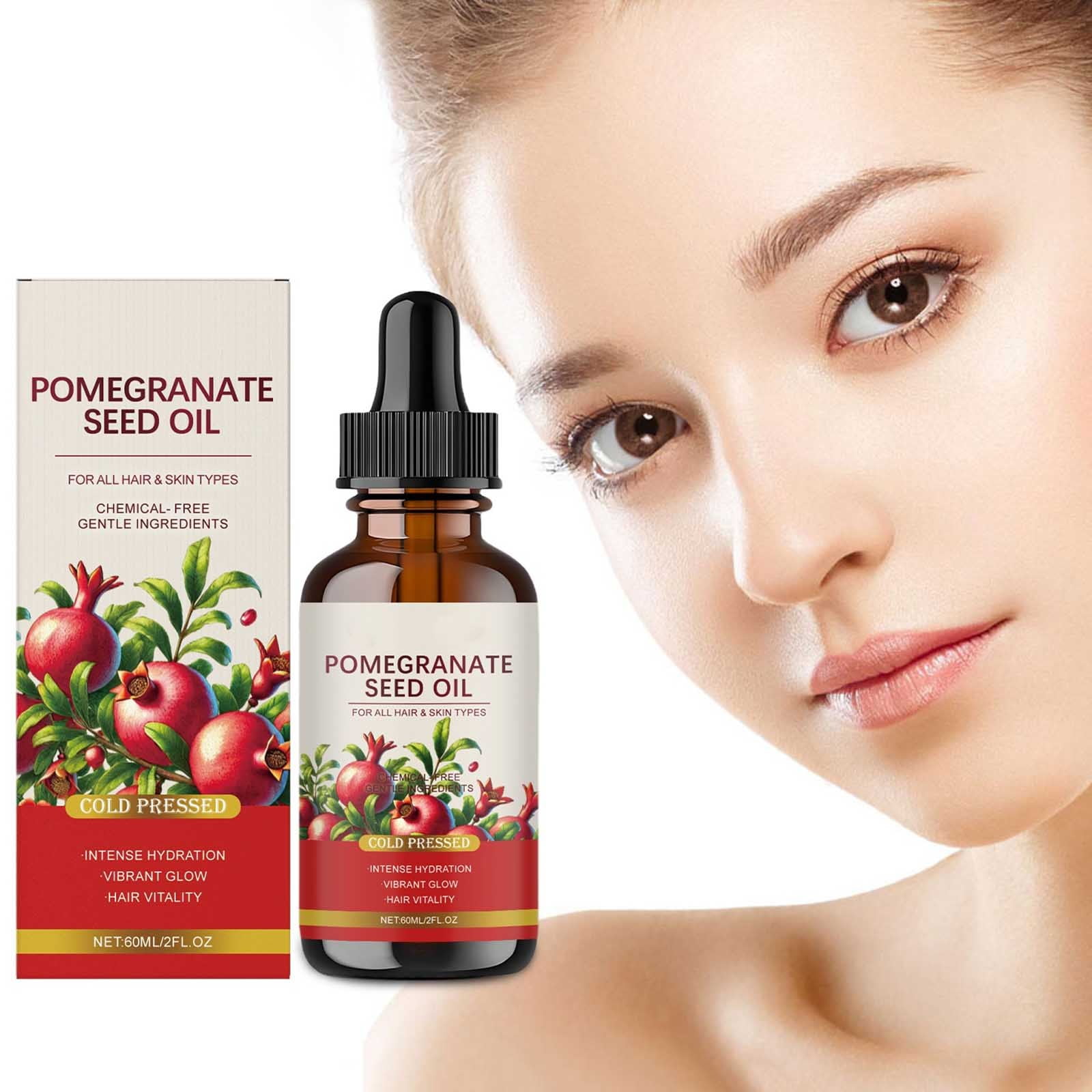 Organic Pomegranate Seed Oil Pure Natural Cold Pressed Pomegranate Seed Oil Moisturizing Skin ...