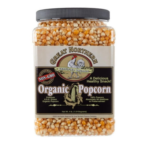 Organic Popcorn Kernels - BCF26 4lb Resealable Bulk Jug of Yellow ...