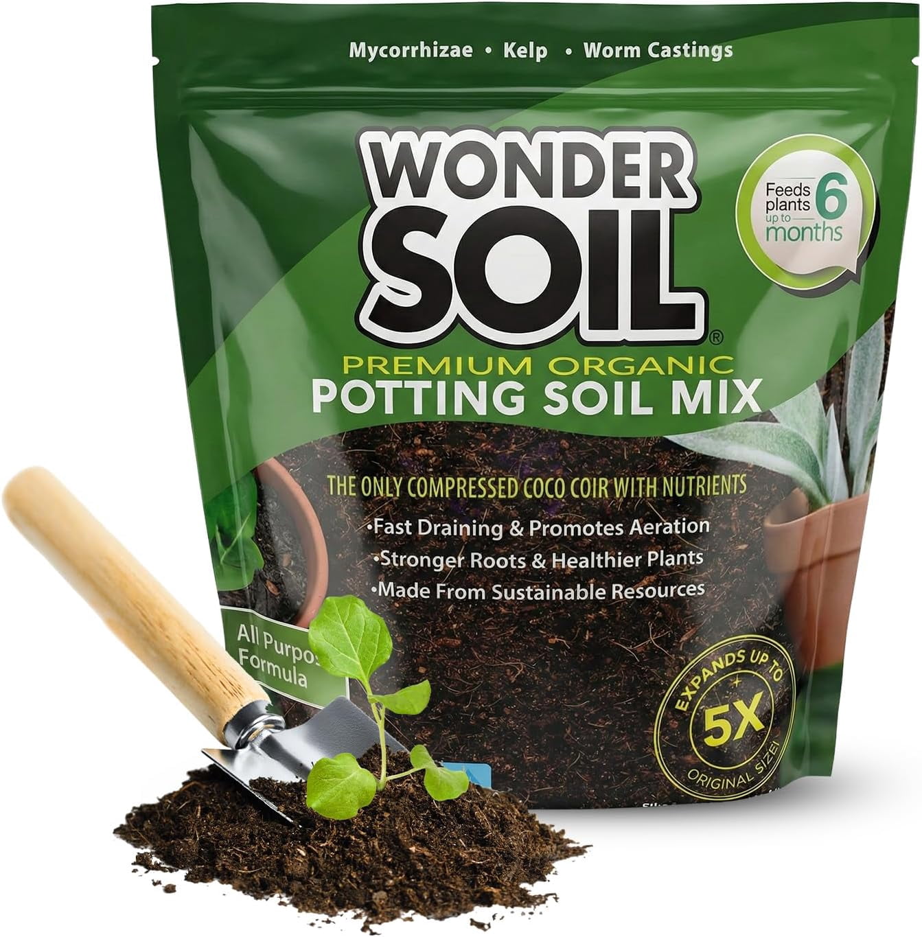 Organic Potting Soil | Ready to Plant Coco Coir Fully Loaded with ...