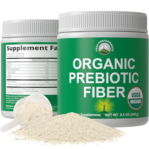 Organic Prebiotic Fiber 3-in-1 Vegan Powder for Gut Health. USDA ...