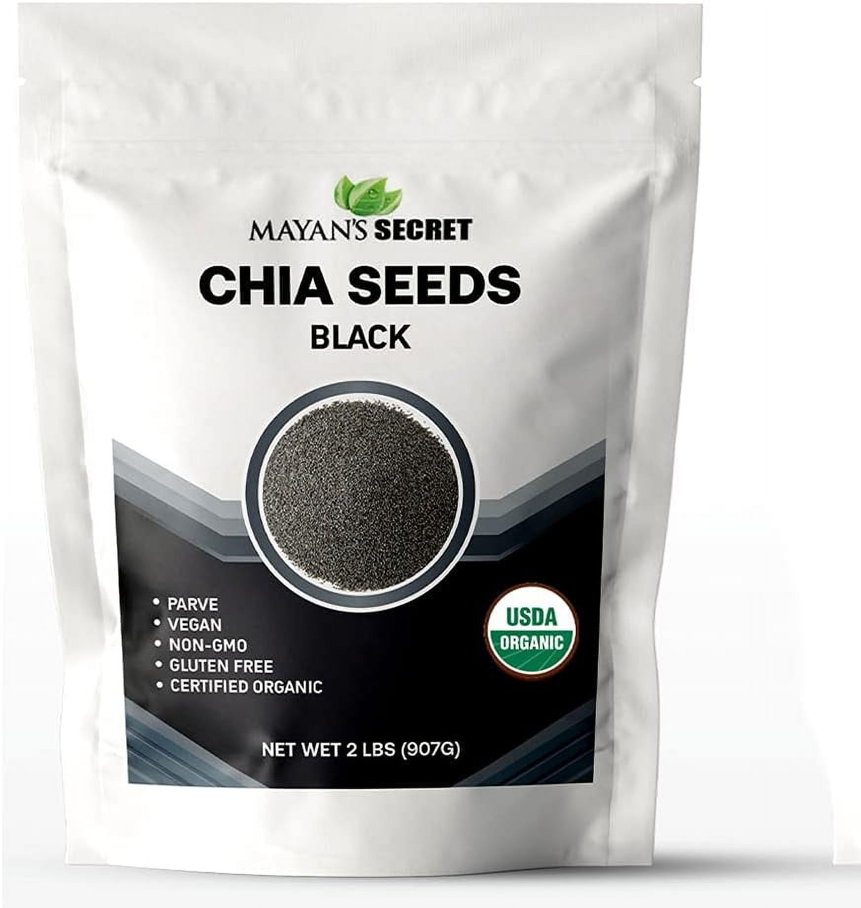 Organic Premium Black Chia Seeds, Bulk 2 lbs/pack| USDA Organic, Non ...
