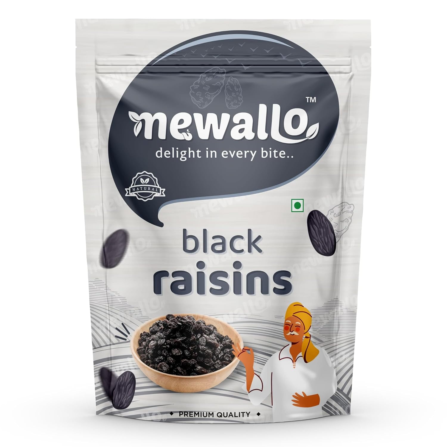 Organic Premium Black Raisins By Mewallo 1kg, | Rich In Iron, Fibre ...