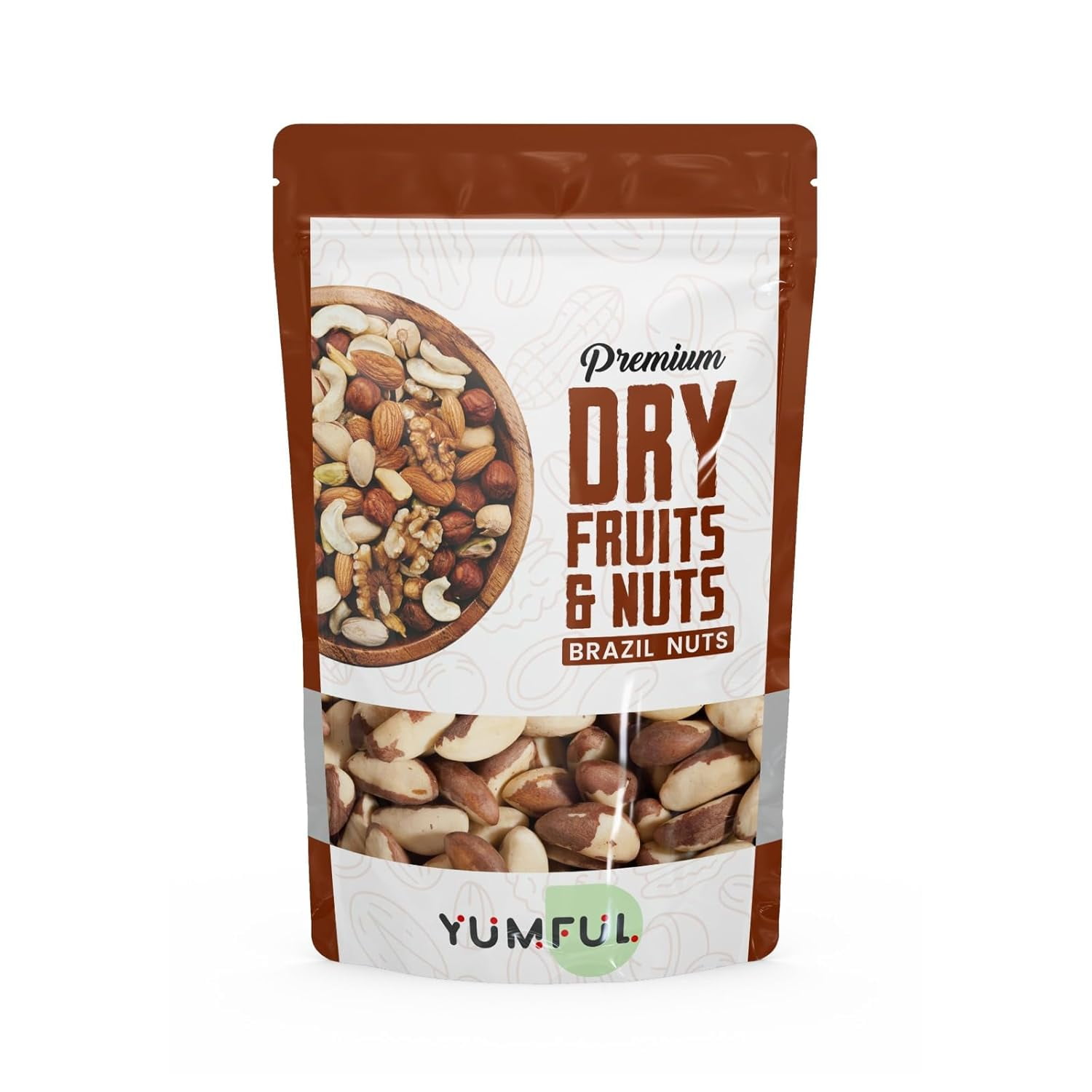 Organic Premium Brazil Nuts By Yumful 250gm, | Good Source Of Protein ...