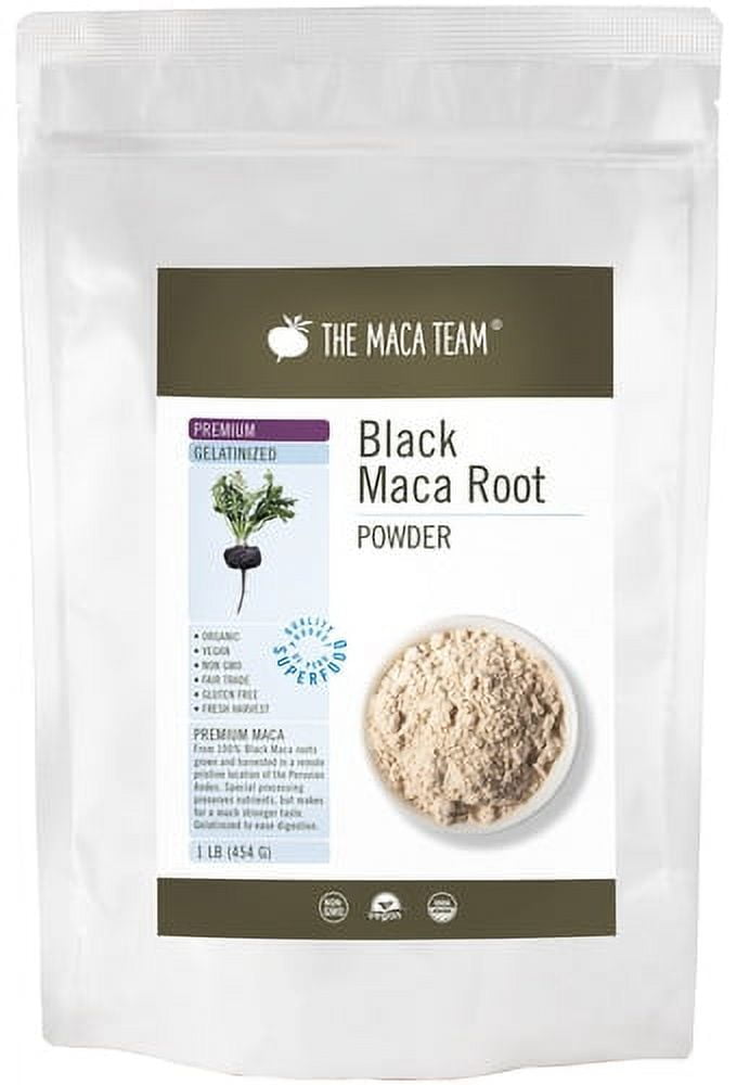 Organic Premium Gelatinized Black Maca Powder 1 lb - Walmart.com