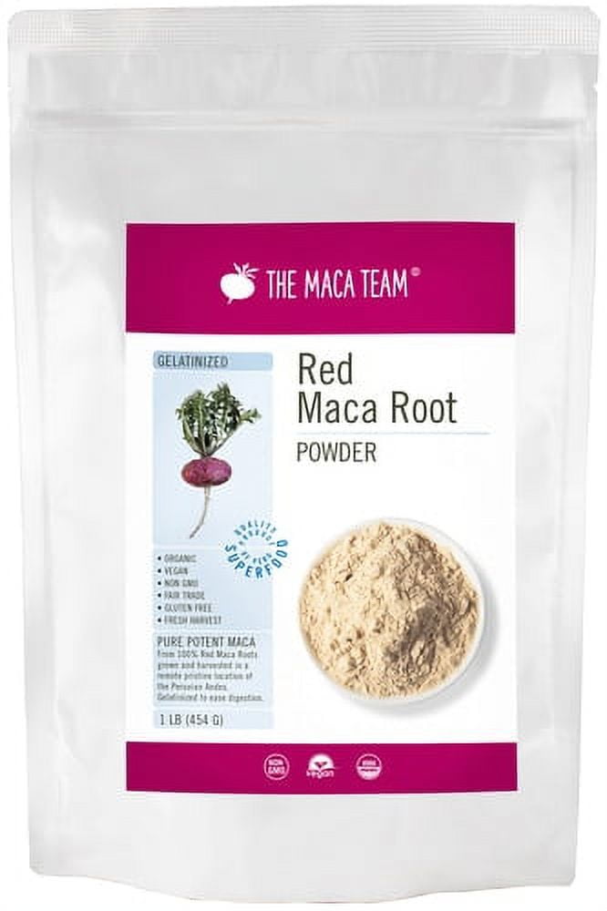 Organic Premium Raw Red Maca Root Powder 1 lb, Peruvian Origin ...