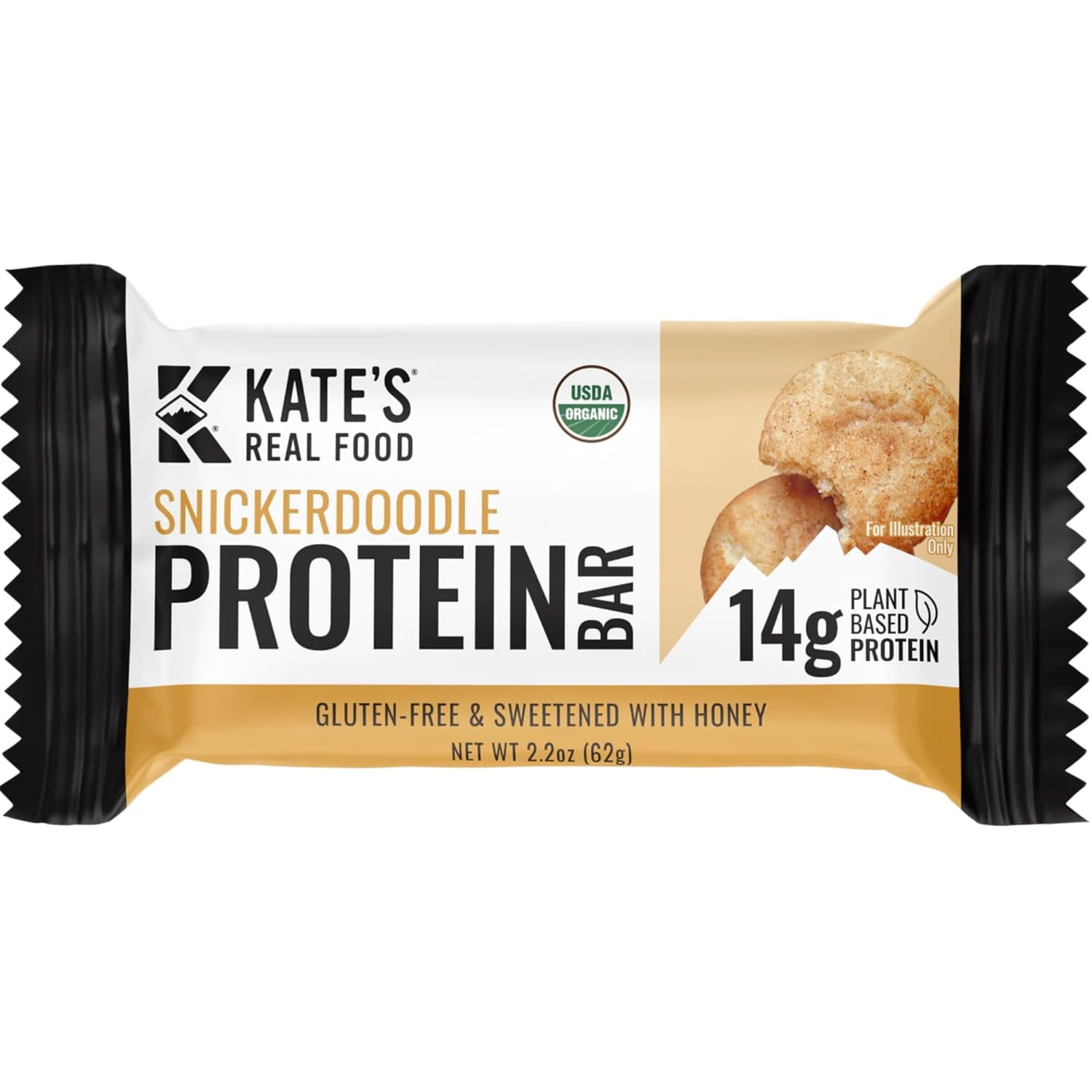 Kate’s Real Food Organic Protein Bars – (Snickerdoodle, 2.2 oz, Pack of ...