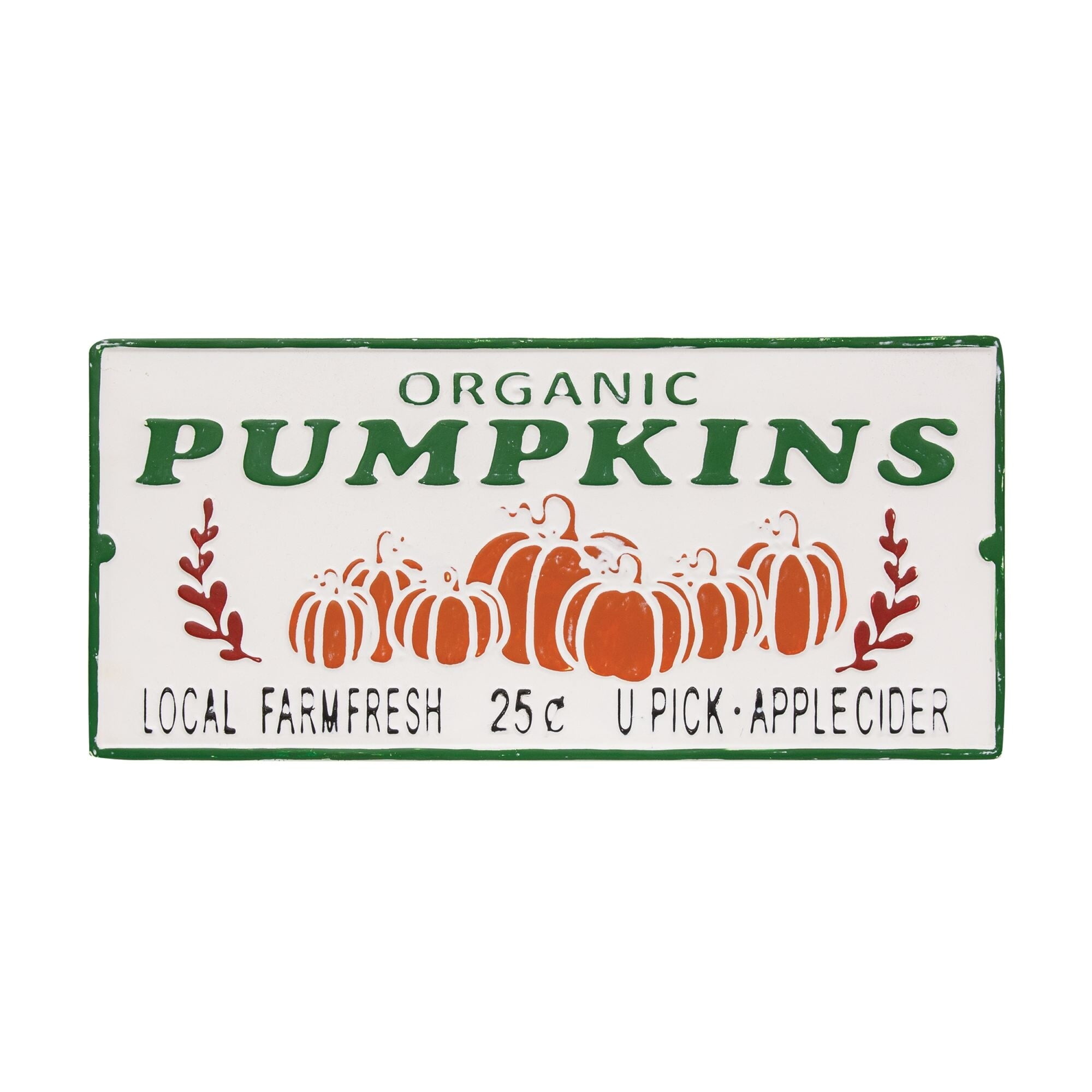 Organic Pumpkins Distressed Metal Sign - Walmart.com