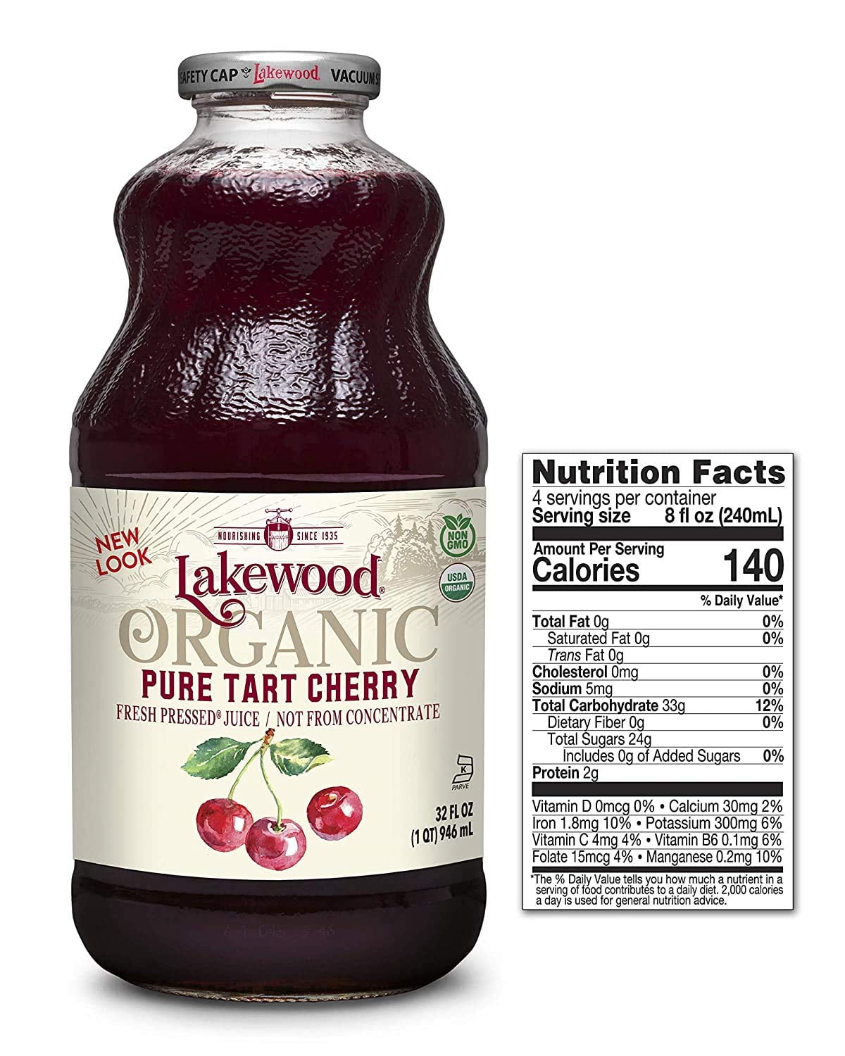 Organic Pure Cherry Juice 32 oz - Walmart.com