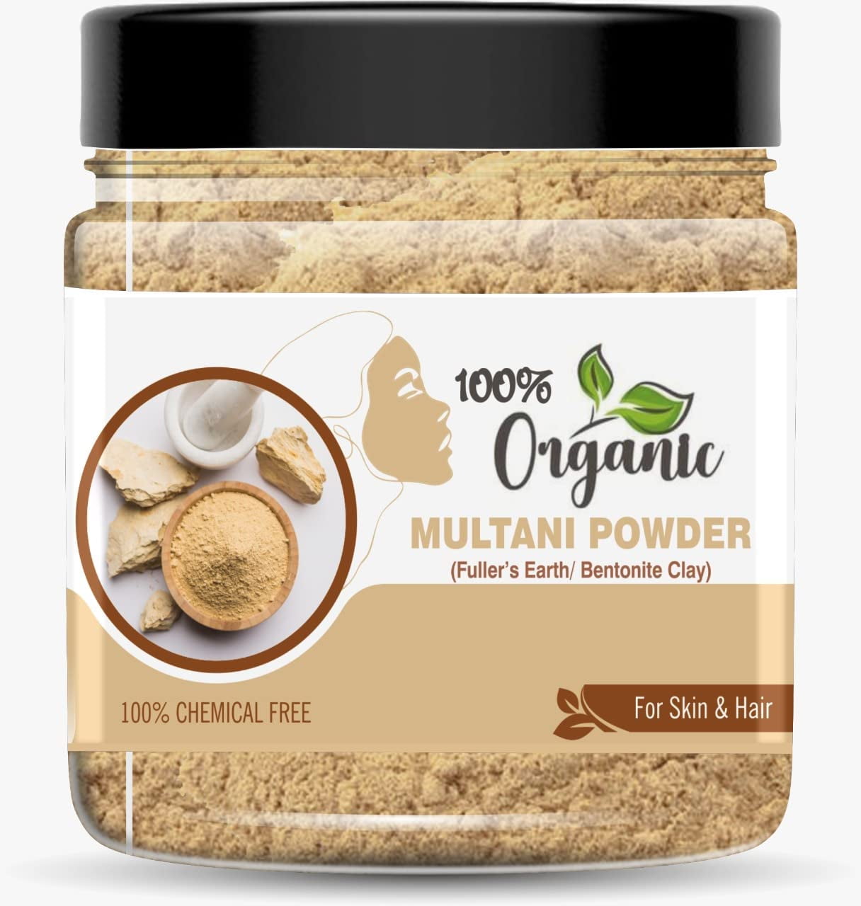 Organic Pure Multani Mitti Powder (Fuller's Earth) Skin Face Clays ...
