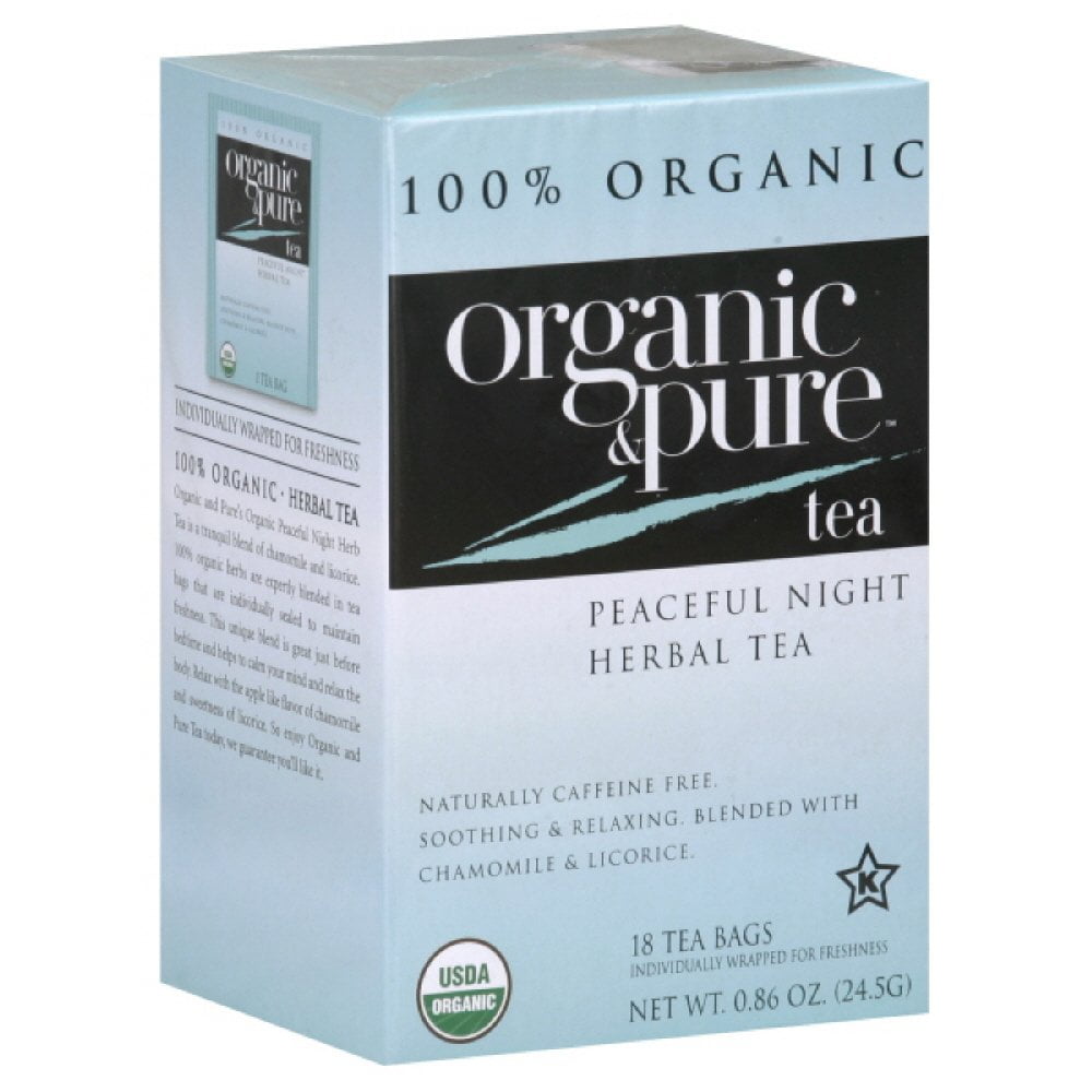 Organic & Pure Peaceful Night Herb Tea, 18-count (Pack of6) - Walmart.com