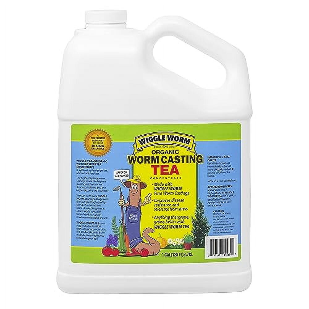 Organic Pure Worm Castings Tea, 1 Gallon - Plant Food Fertilizer Liquid ...