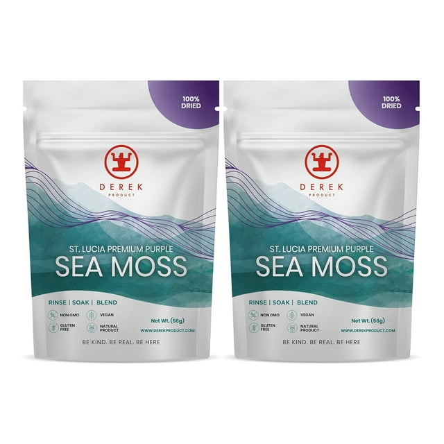 Organic Purple Seamoss St Lucia Premium Sea Moss Wildcrafted Irish Sea Moss 2oz Rich In S