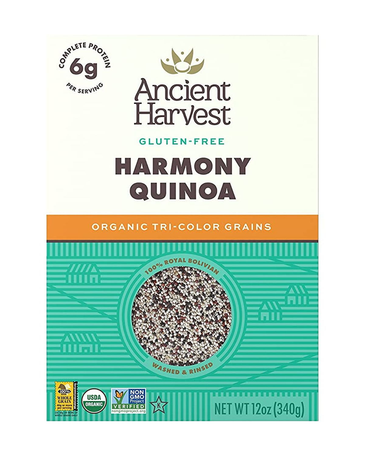 Organic Quinoa, Harmony Tri-Color Blend, 12 oz. Box, Gluten-Free Whole ...