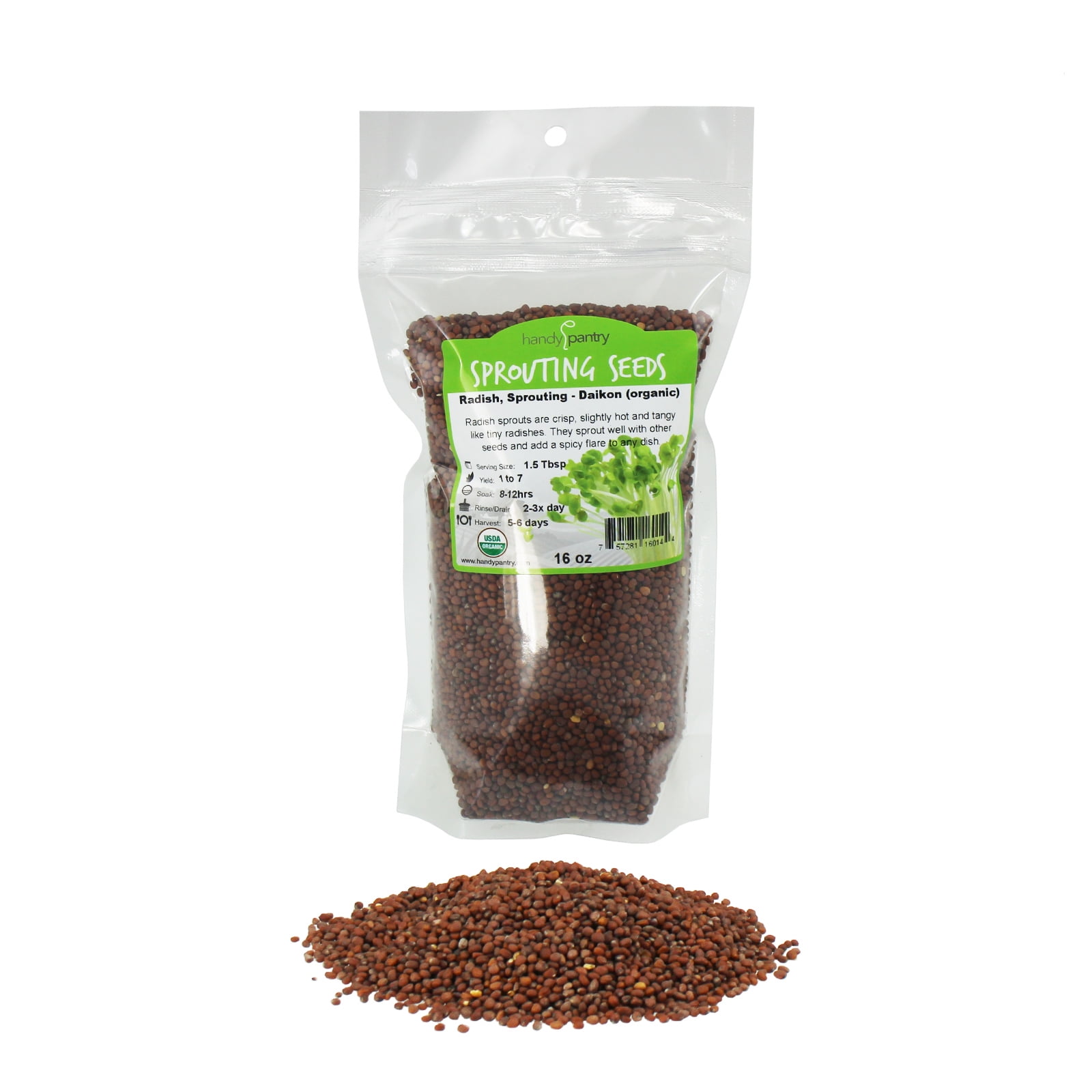 Organic Radish Sprouting Seeds -1 Lbs - Radish Seed for Sprouting ...