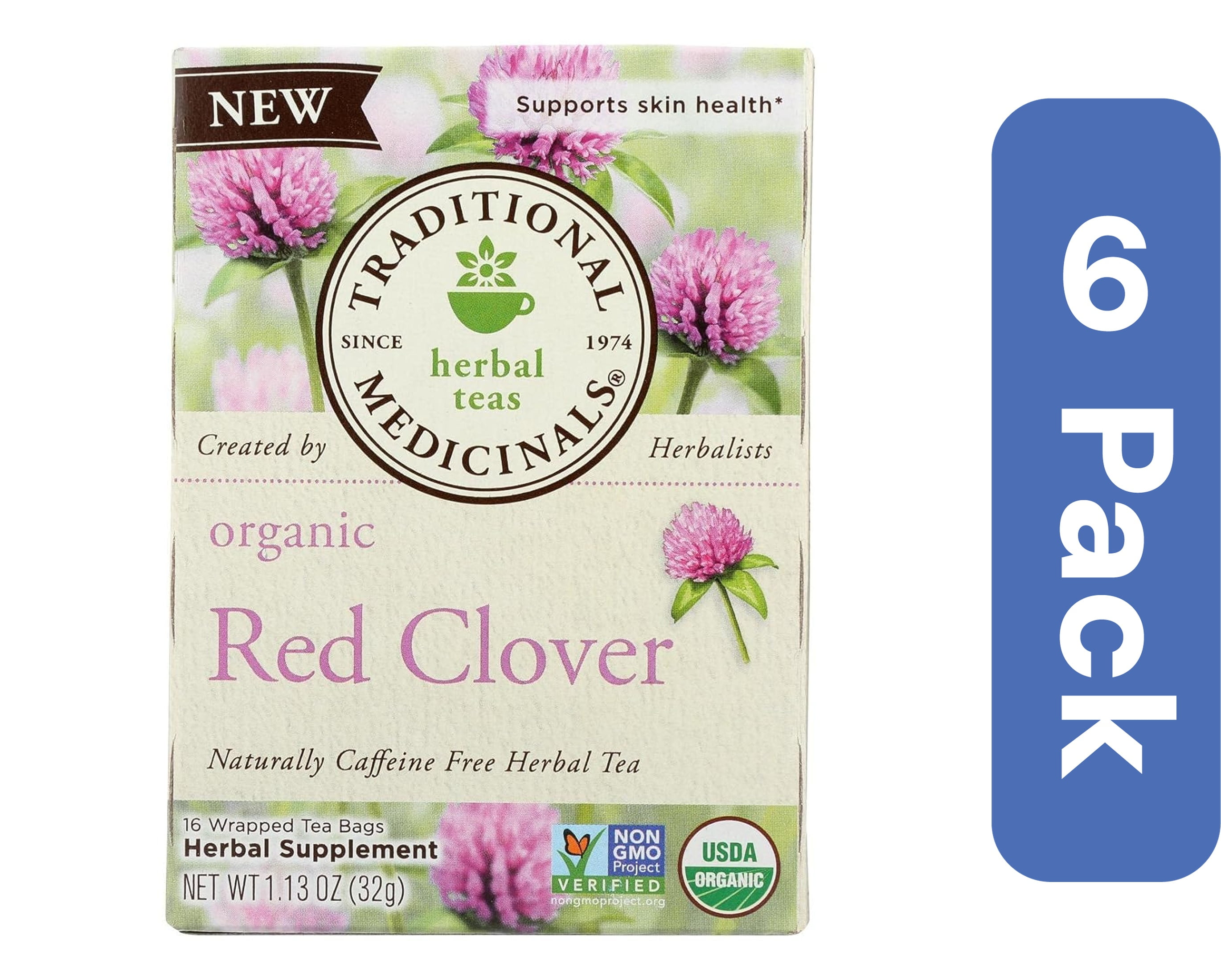 Organic Red Clover Tea,16 Count (Pack of 6) - Walmart.com