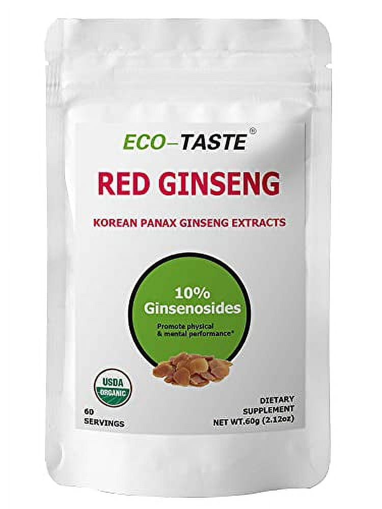 Organic Red Ginseng Root Extract Powder-Korean Panax, 10% Ginsenosides ...