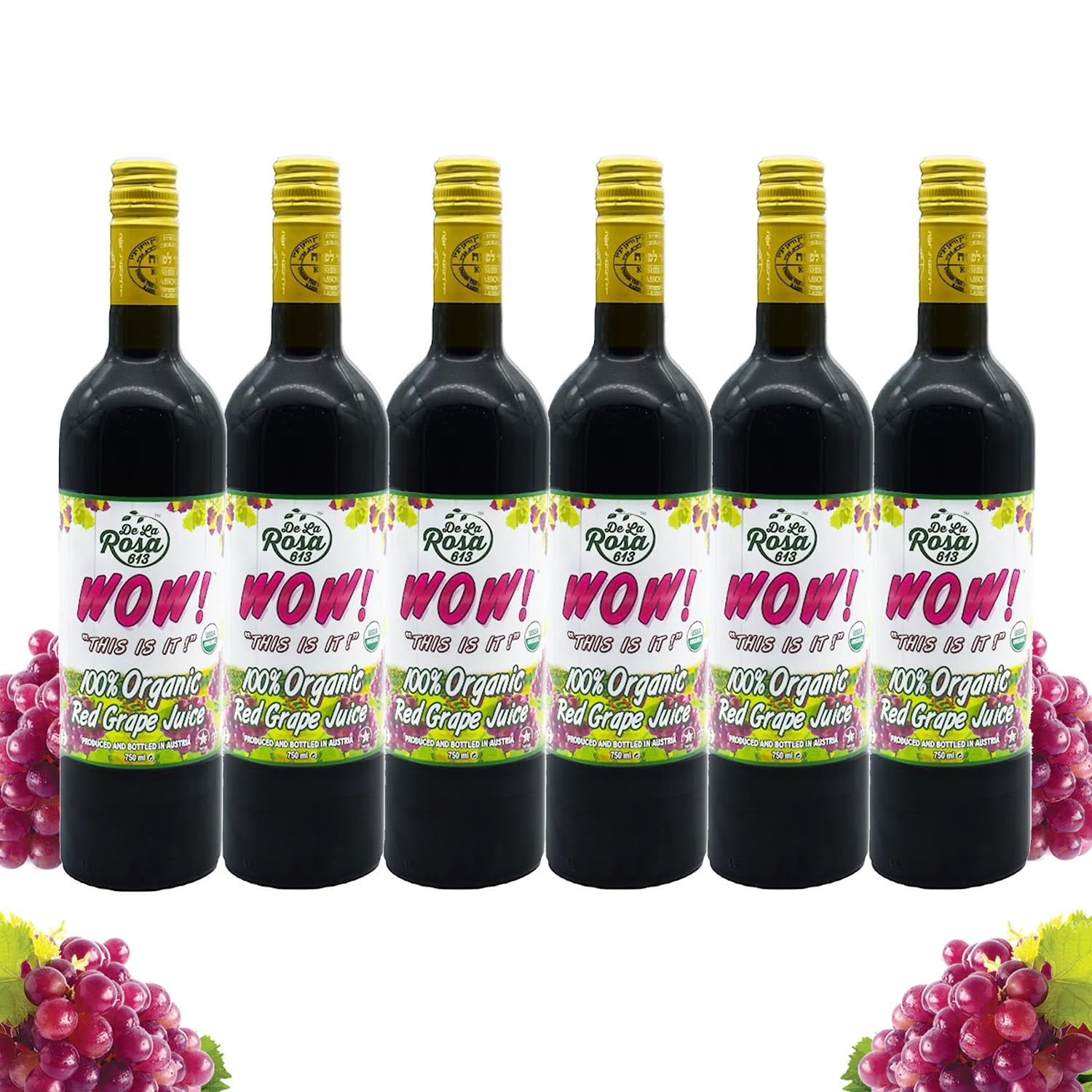 Organic Red Grape Juice, Non-GMO, Vegan and Gluten-Free, Kosher ...
