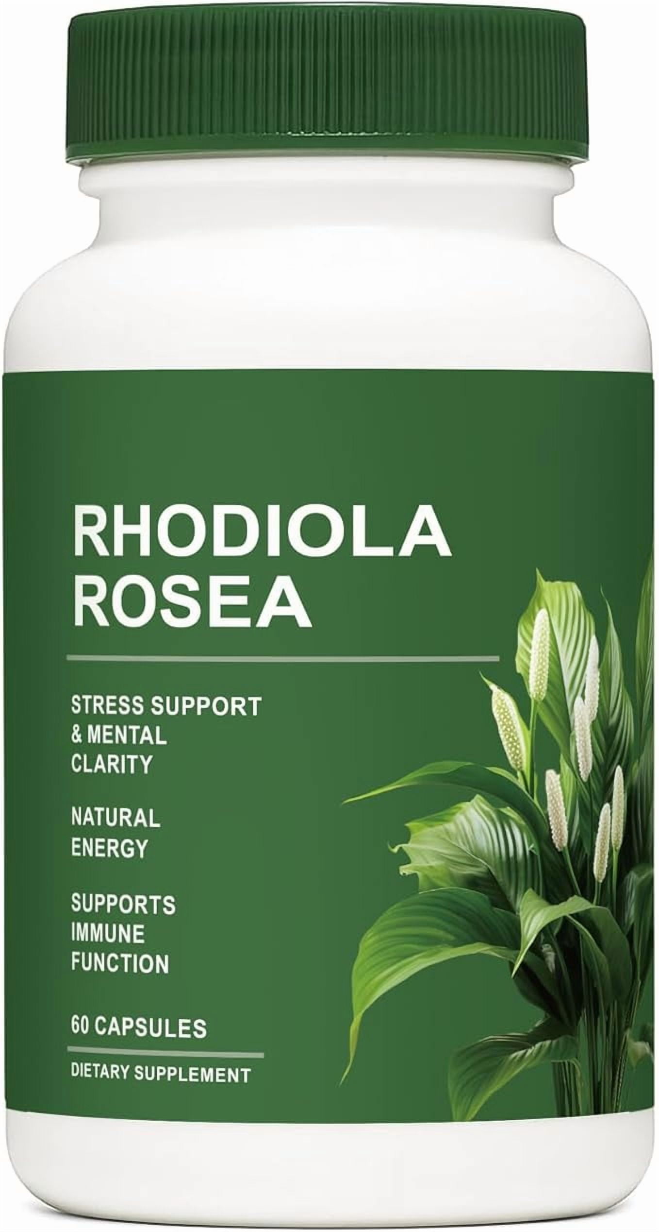 Organic Rhodiola Rosea Root Capsules – 500mg/Serving, 60 Vegan ...