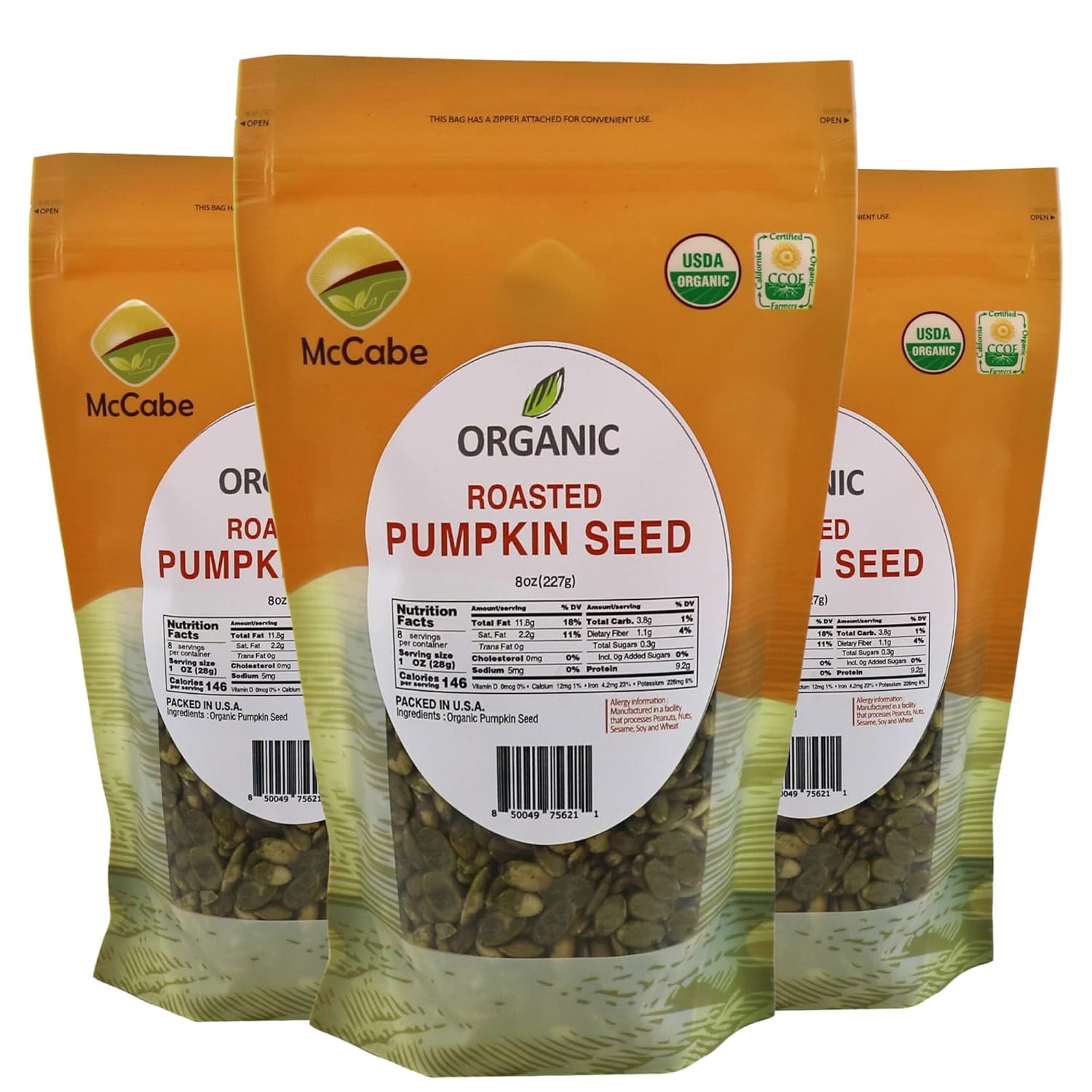 Organic Roasted Pumpkin Seeds (Unsalted) - Organic Pumpkin Seeds ...