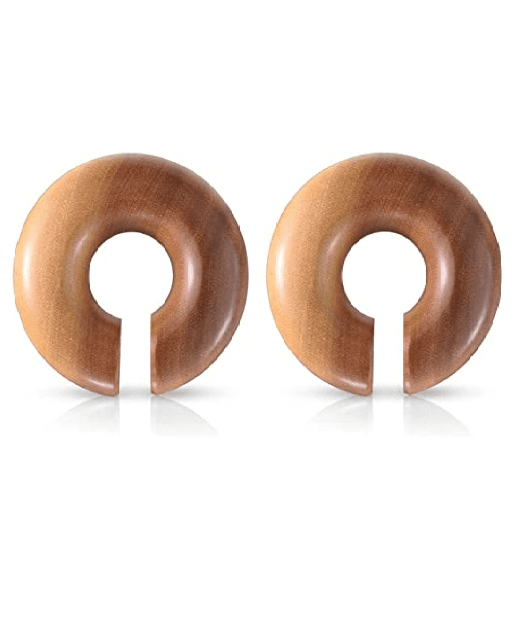 Organic Saba Wood Round Ear Spiral Taper Septum Hangers - Walmart.com