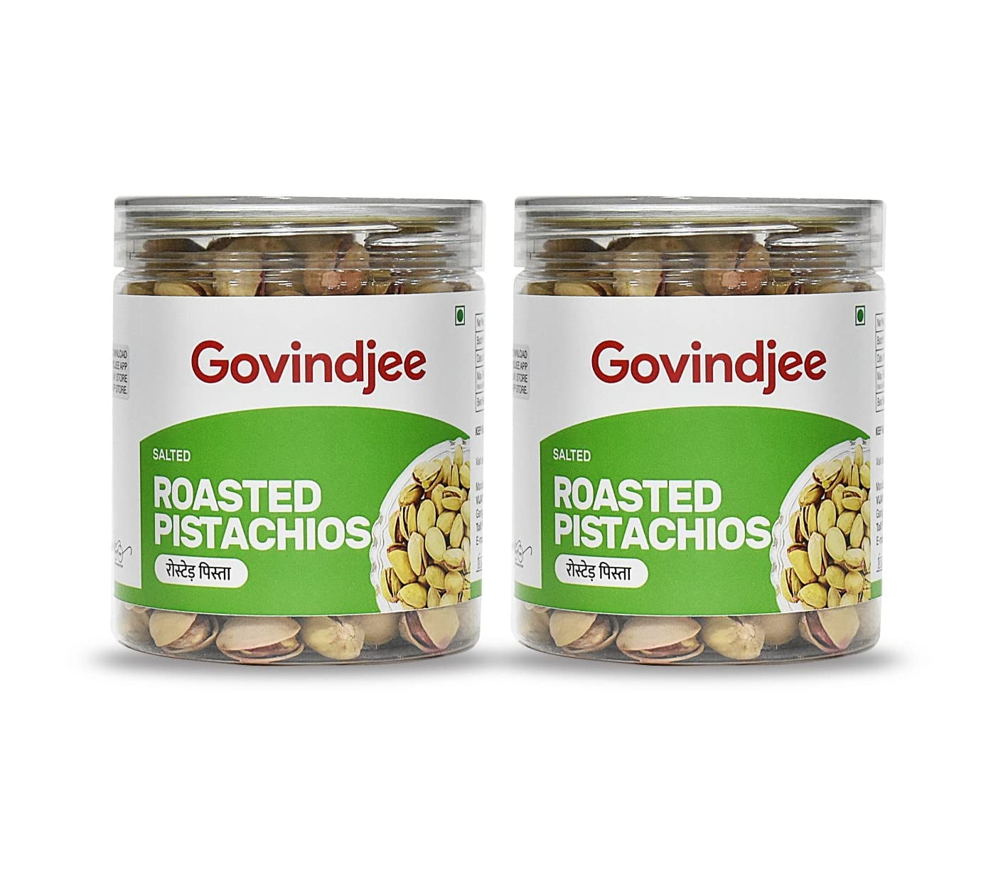 Organic Salted Roasted Pistachios By Govindjee 500gm, (250gm * 2) | Super Crunchy & Delicious ...