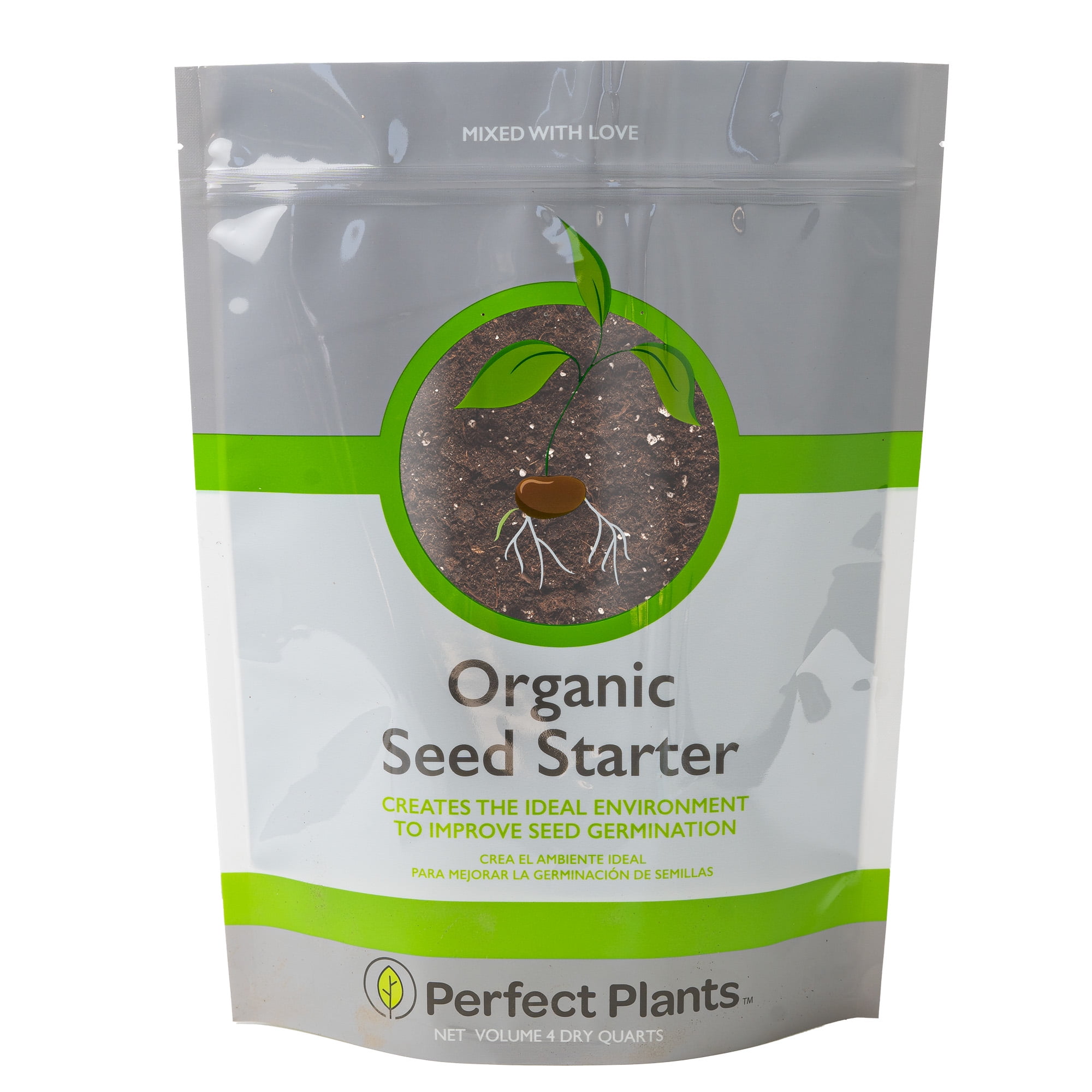 Organic Seed Starter Soil Mix 4qt., Perfectly Balanced Seed Sprouting ...