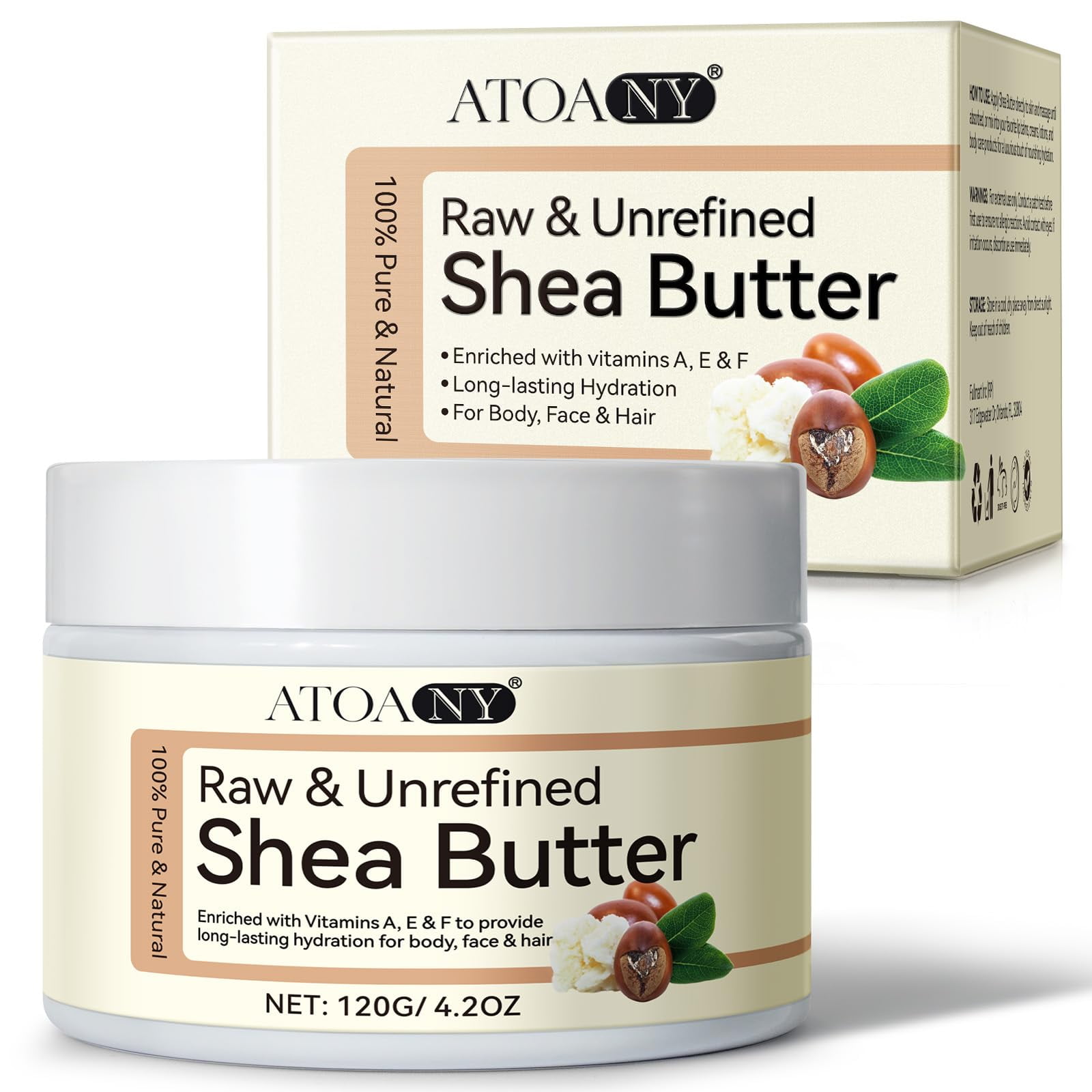 Organic Shea Butter, Raw TSF6 & Unrefined Shea Butter Body, Face & Hair ...