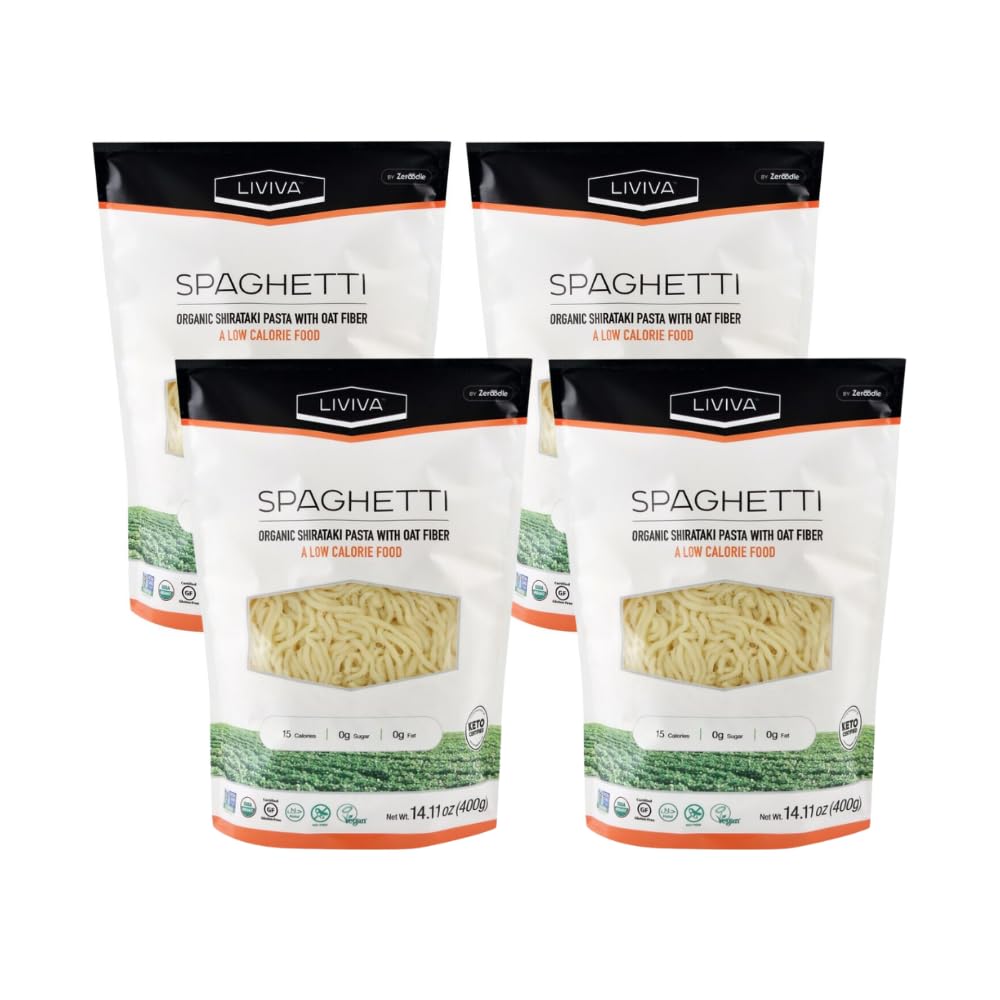 Organic Shirataki Spaghetti with Oat Fiber, Low-Calorie Pasta made from ...