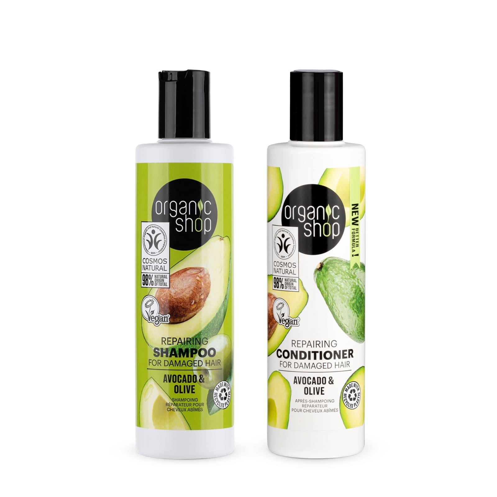 Organic Shop Avocado & Olive Deep Repairing Shampoo & Conditioner, 100% ...