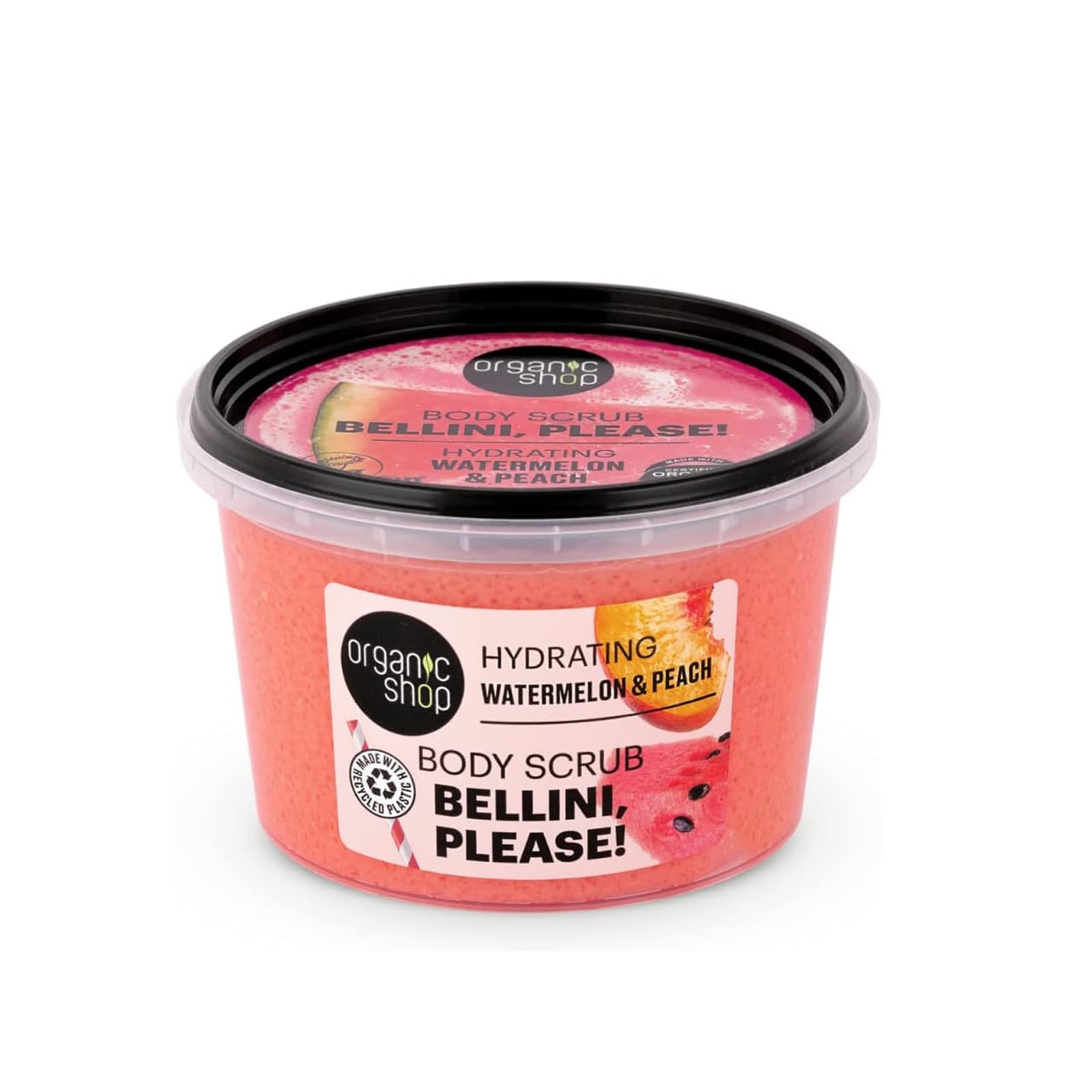 Organic Shop Peach Hydration & Exfoliating Body Scrub, 100% Vegan ...