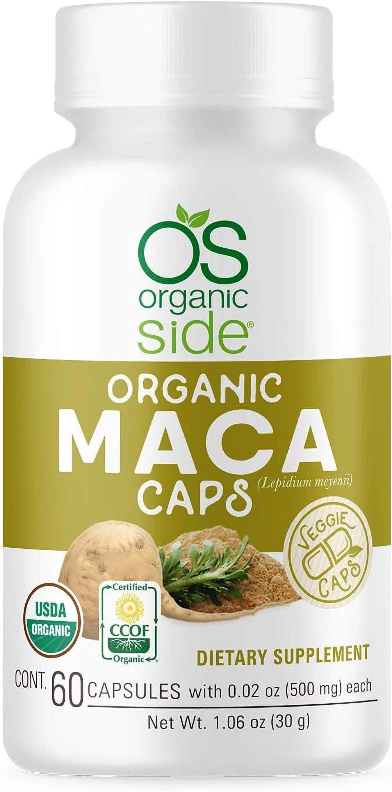 Organic Side Maca 60 Capsules - Promote Healthy Vitality - Walmart.com