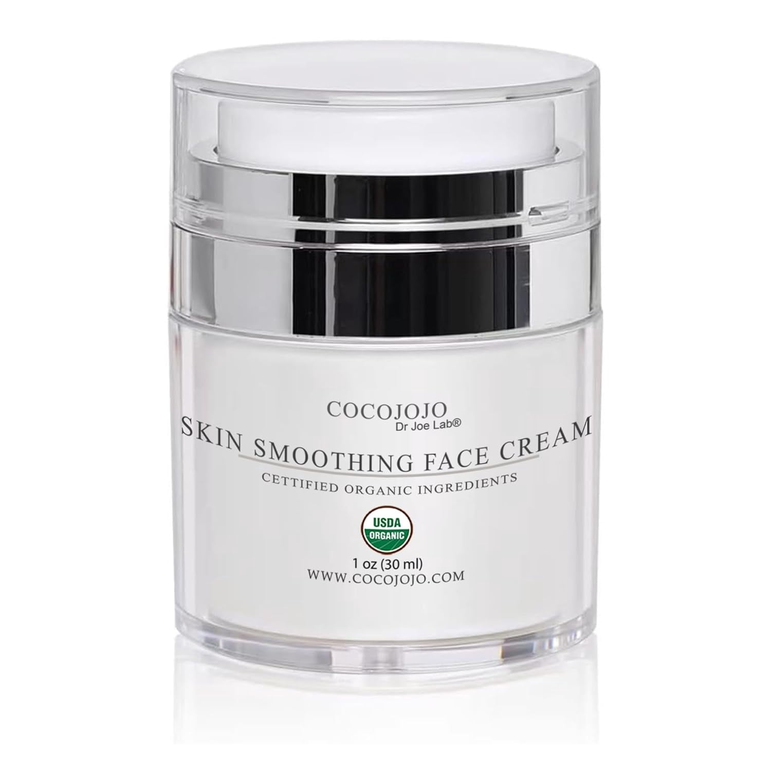 Organic Skin Smoothing Face Cream - USDA Certified Organic - 1 oz ...
