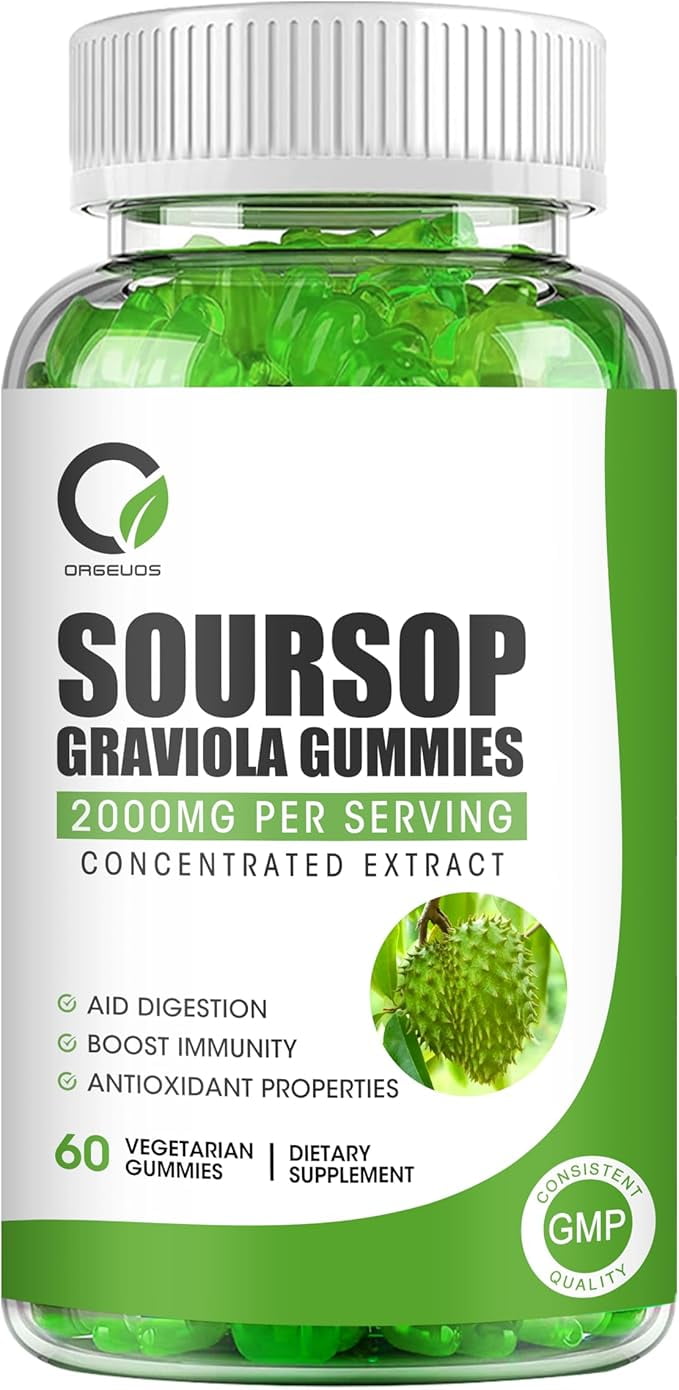 Organic Soursop Graviola Gummies| Organic Soursop Leaves and Seeds ...
