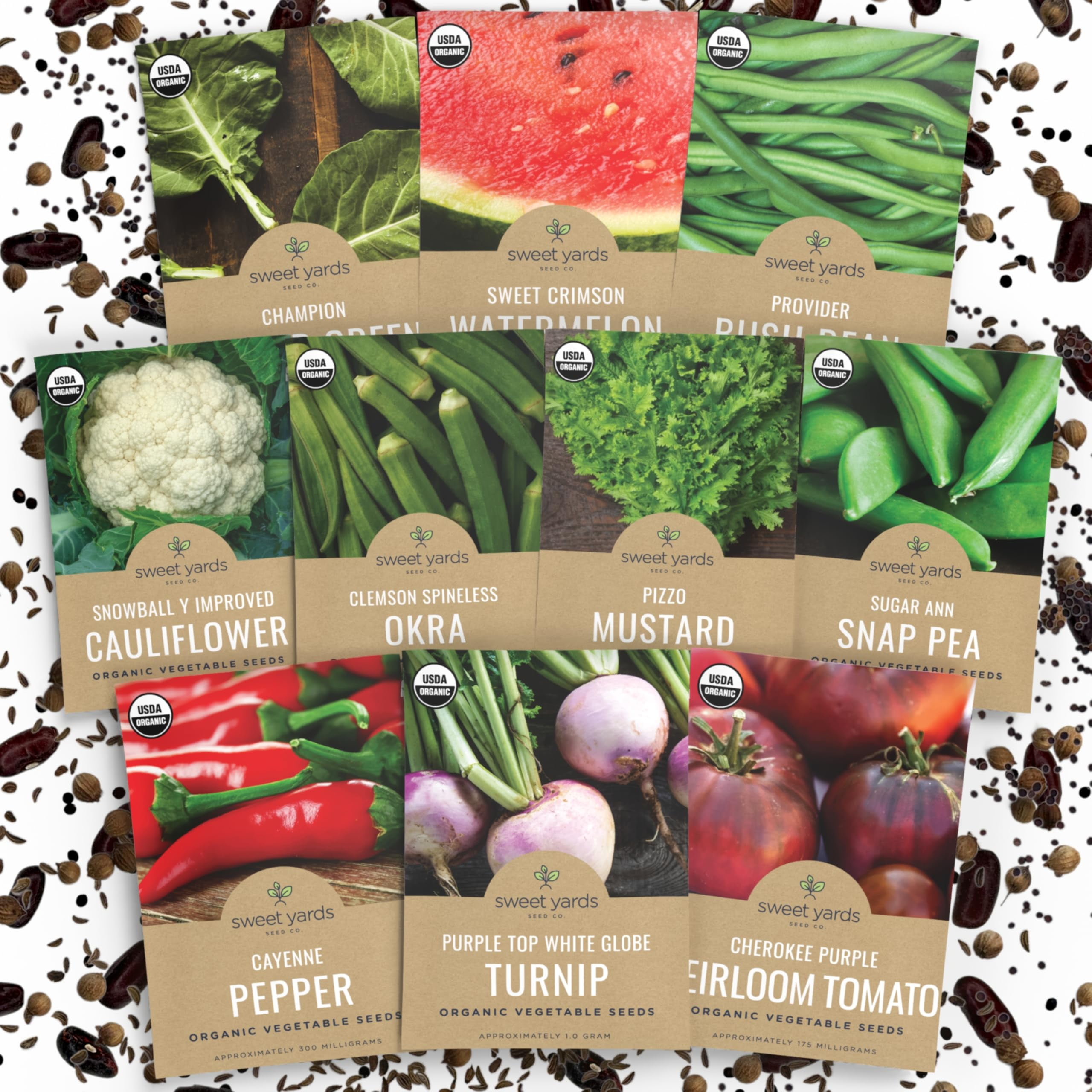 Organic Southern Garden CORNET Seeds Variety Pack - 10 Individual 2025 ...