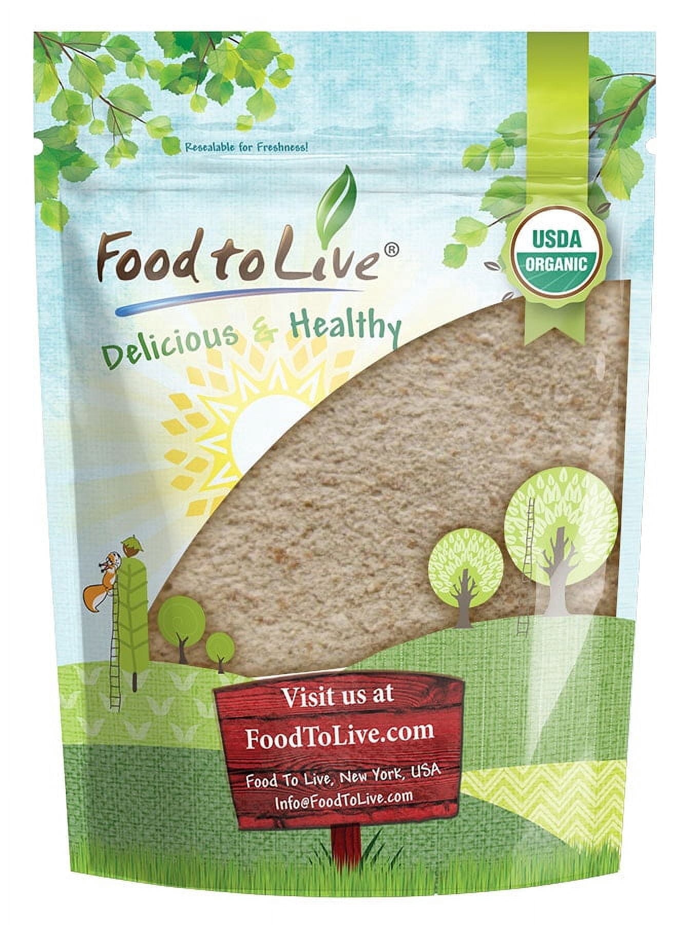 Food to Live, Organic Spelt Flour, 2 Pounds, Whole Grain - Walmart.com