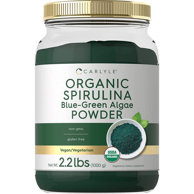 Carlyle Organic Spirulina Superfood | 2.2 lbs Blue Green Algae Vegan ...