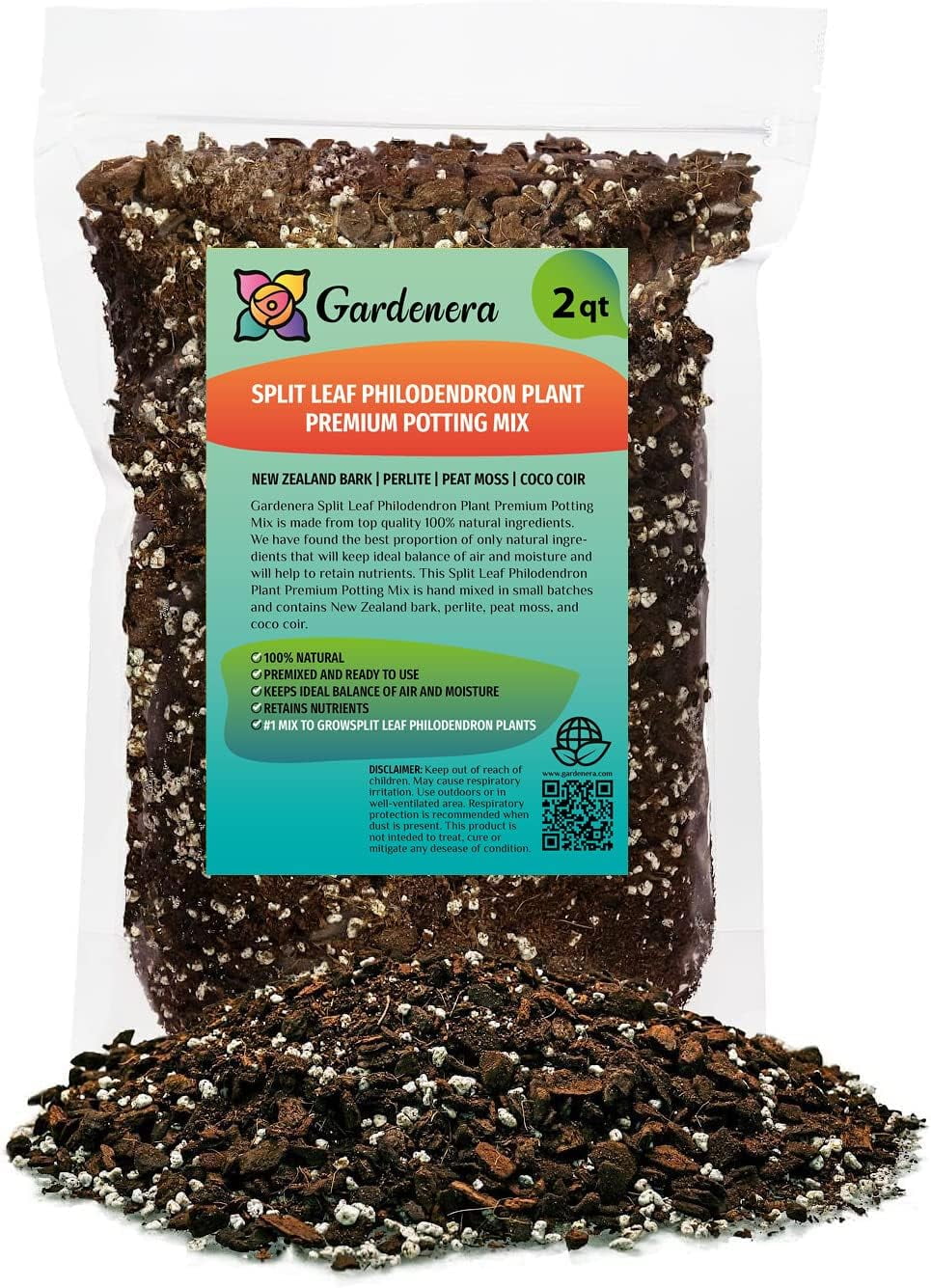 Organic Split Leaf Philodendron Soil Mix - Expertly Formulated for Strong Roots and Aeration by ...