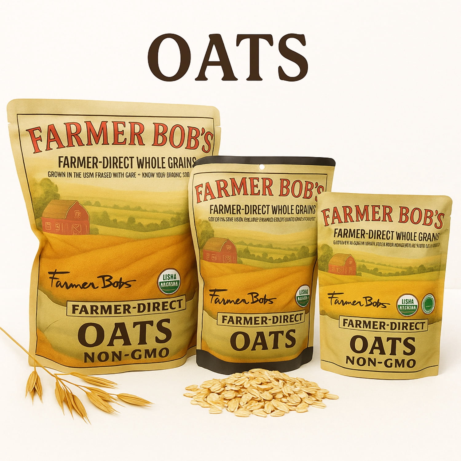 USDA Organic Steel Cut Oats Non-GMO Farmer Bob's Farmer-Direct ...