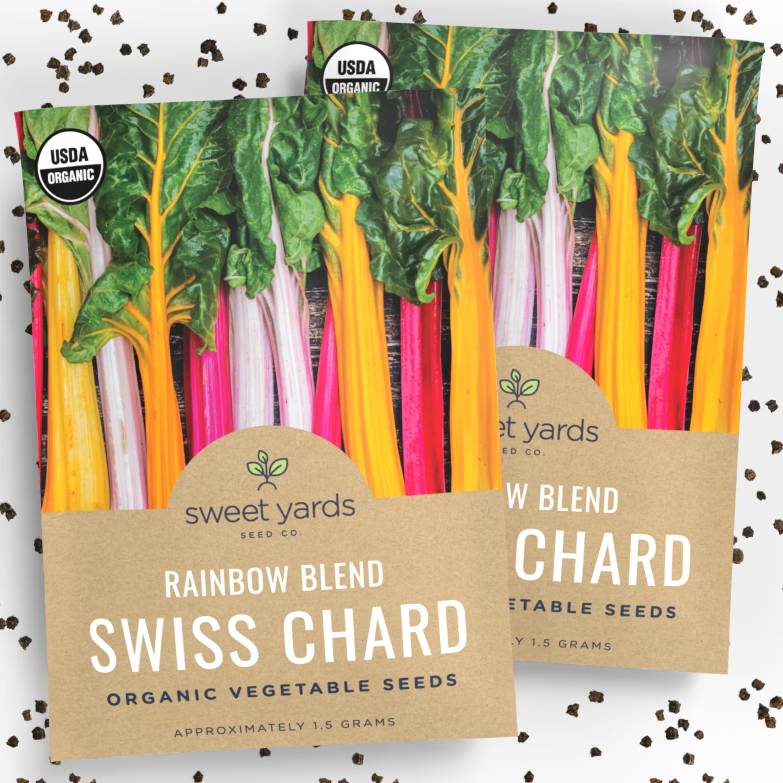 Organic Swiss Chard Seeds ‘Rainbow Blend’ - MHD1Two Seed Packets ...