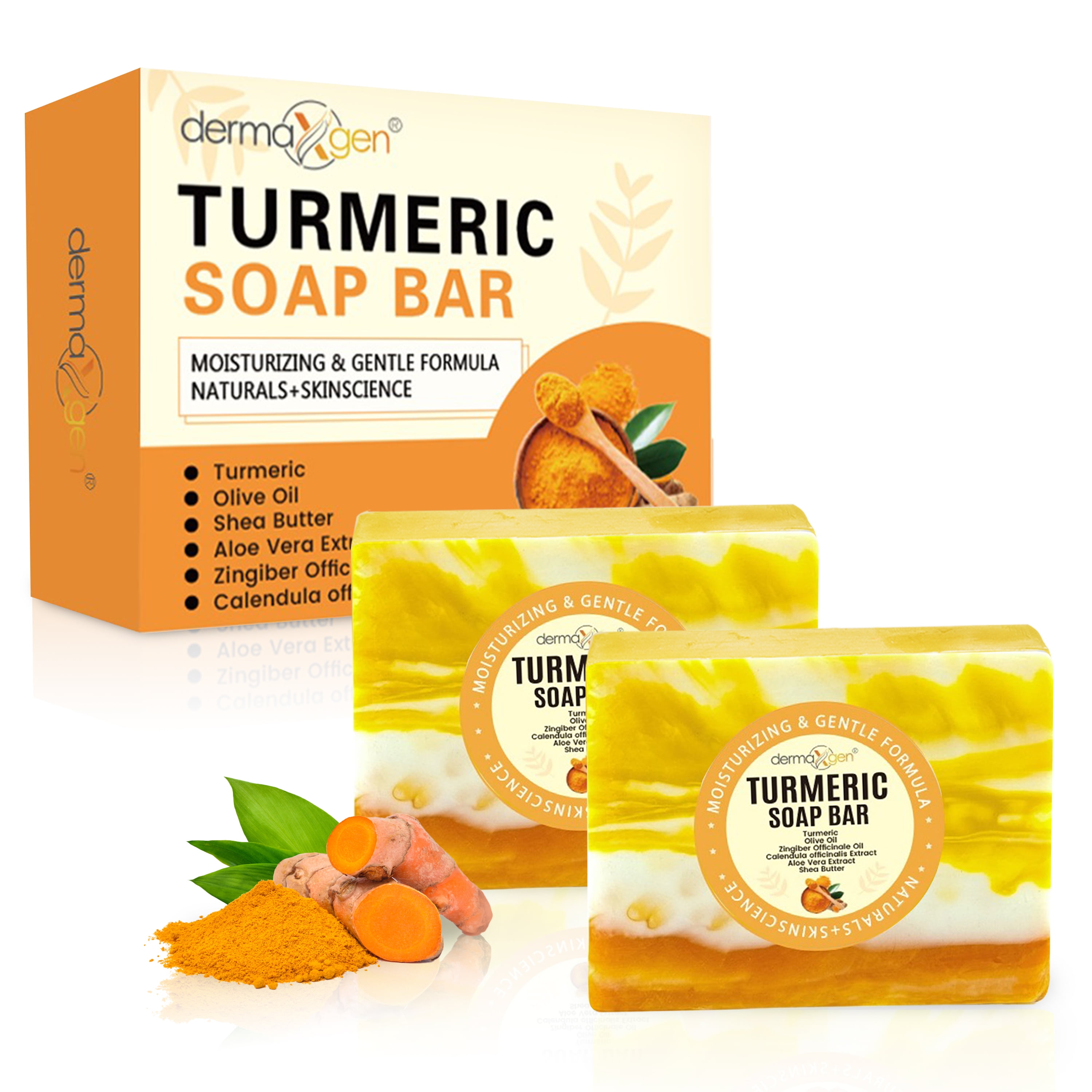 Organic Turmeric Soap Bar - Natural Skincare, Body Cleanser, Blemish ...