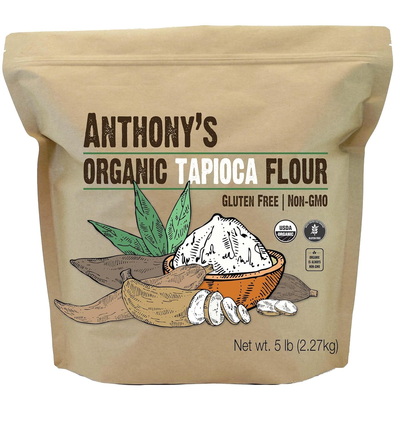Organic Tapioca Flour Starch, 5lbs, Gluten Free & Non GMO - Walmart.com