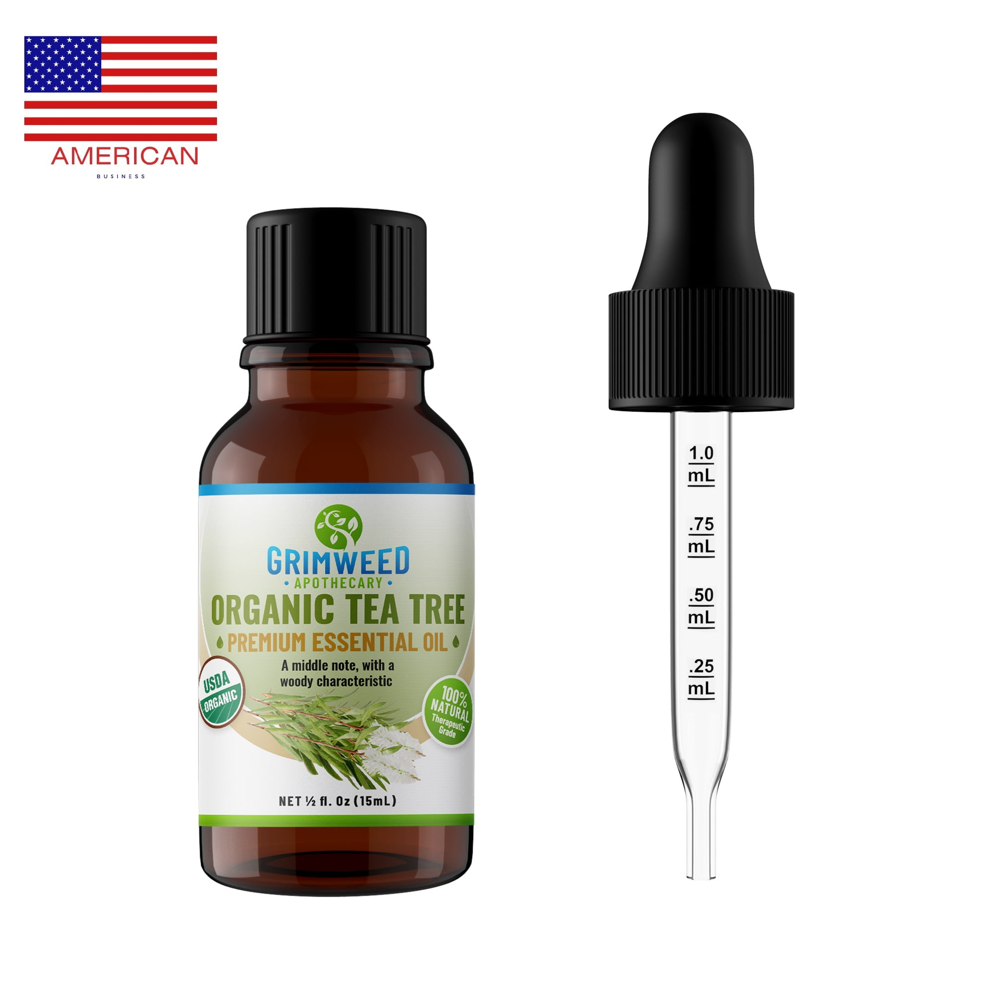 Organic Tea Tree Essential Oil - USDA Certified - Antioxidant, Tract, Clear - Walmart.com