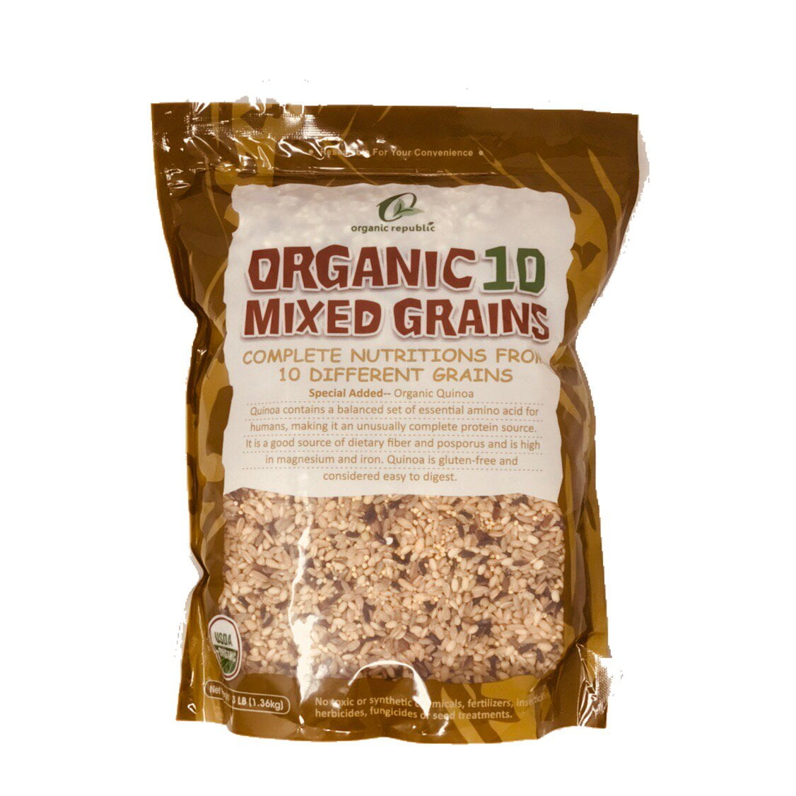 Organic Ten Grain Mixed (3lb/bag, Made in USA) - Walmart.com