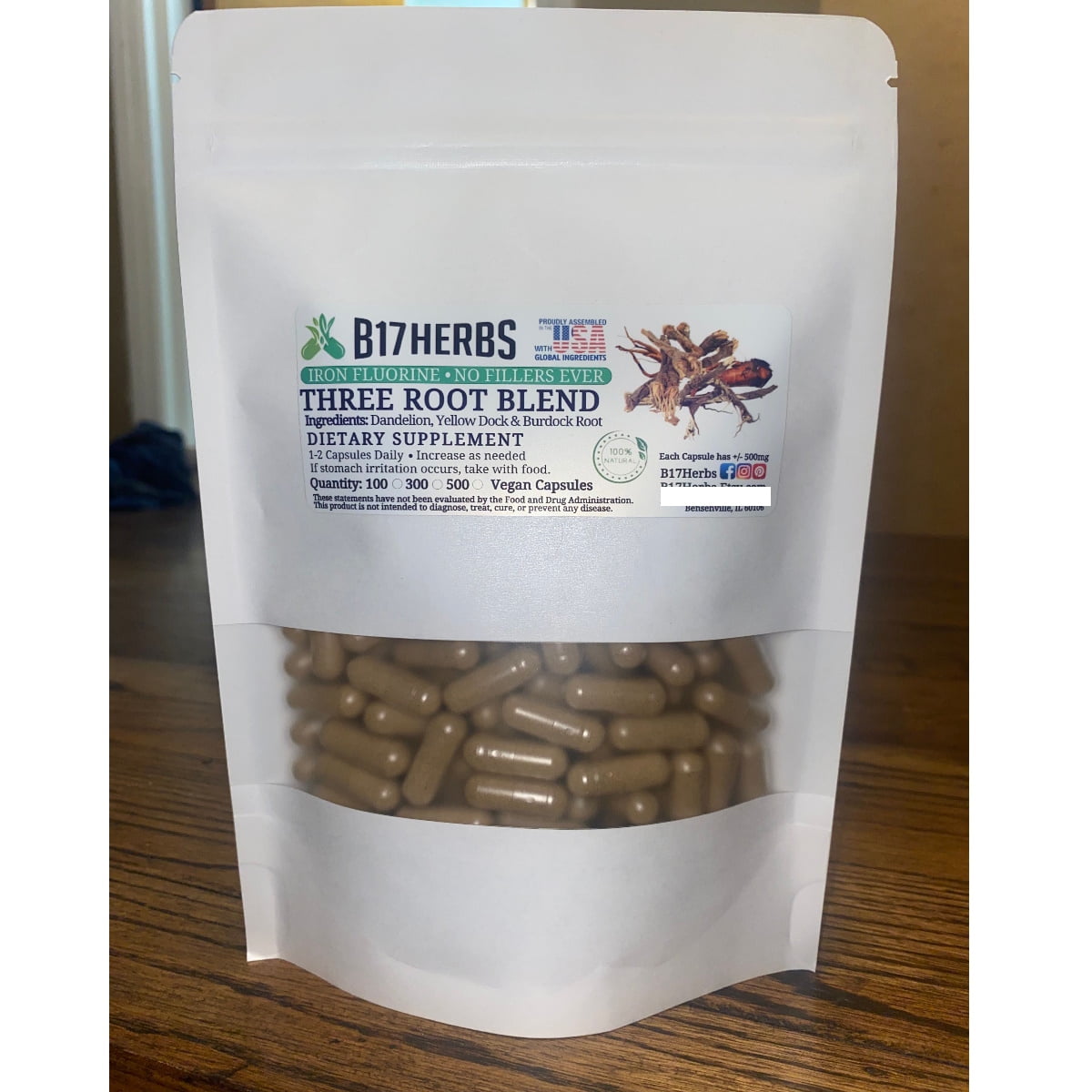 Organic Three Root Blend | Unique Formula | Dandelion Root Powder ...