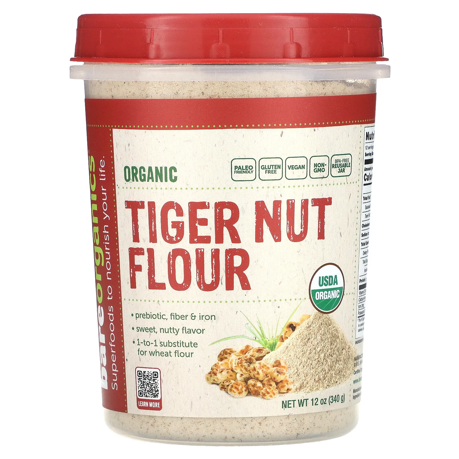Organic Tiger Nut Flour, 12 oz (340 g) - Walmart.com