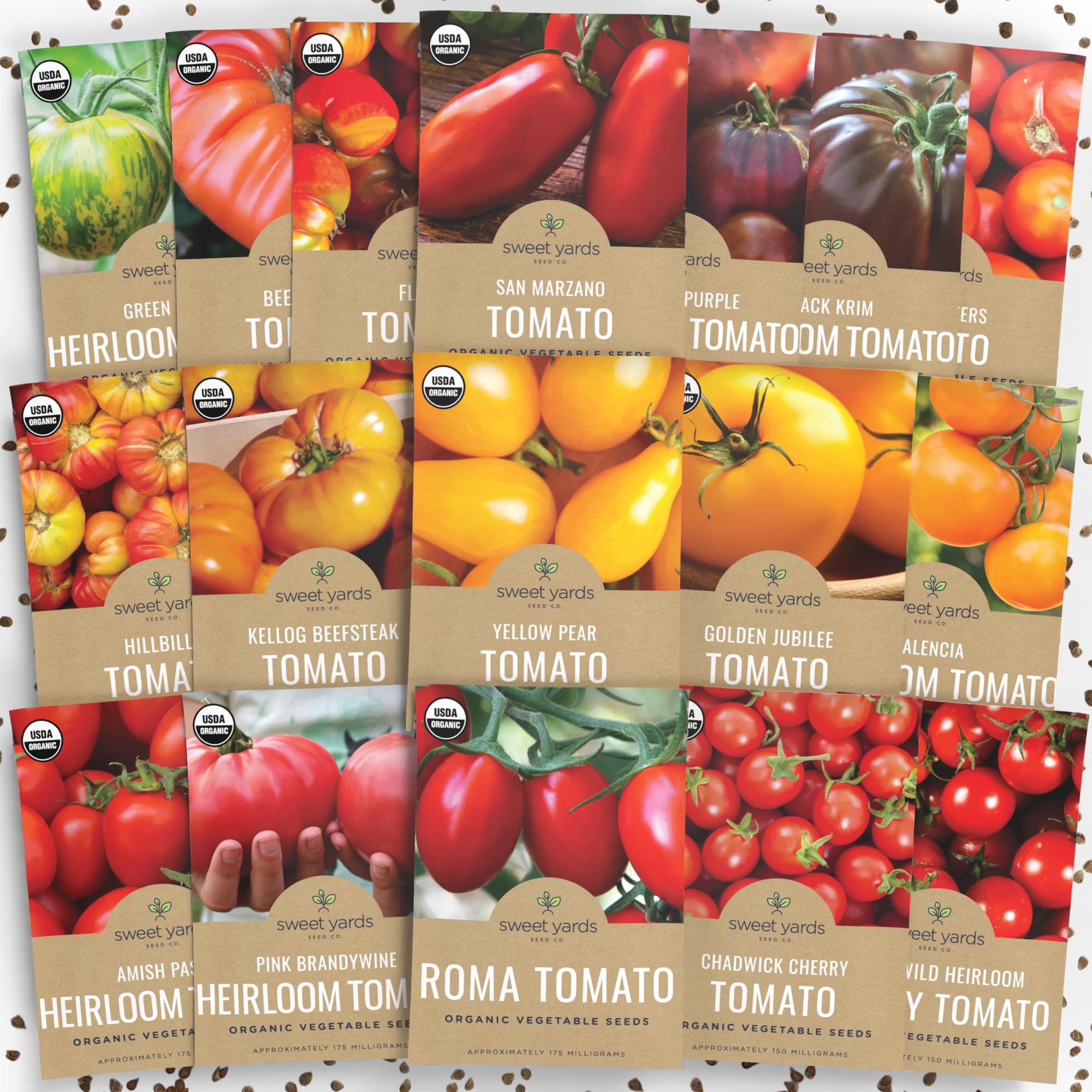 Organic Tomato Ultimate Seed Variety Pack MVR1 - 17 Packs - 2025 Season ...
