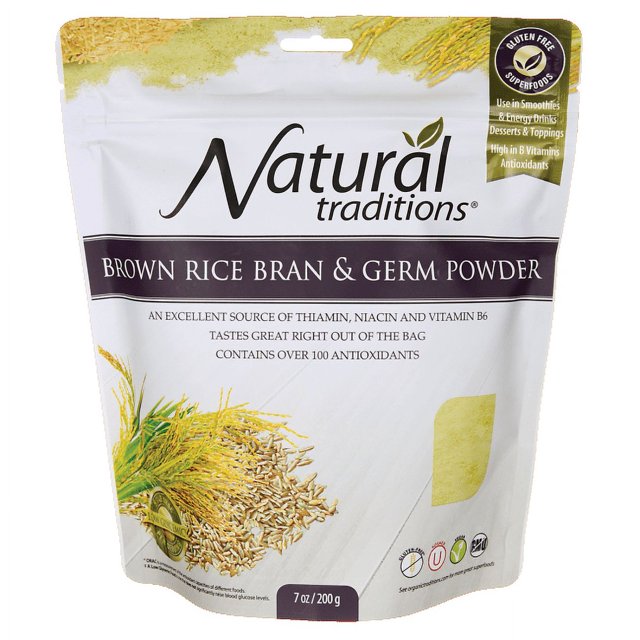 Organic Traditions Brown Rice Bran & Germ Powder 7 oz Pkg. - Walmart.com
