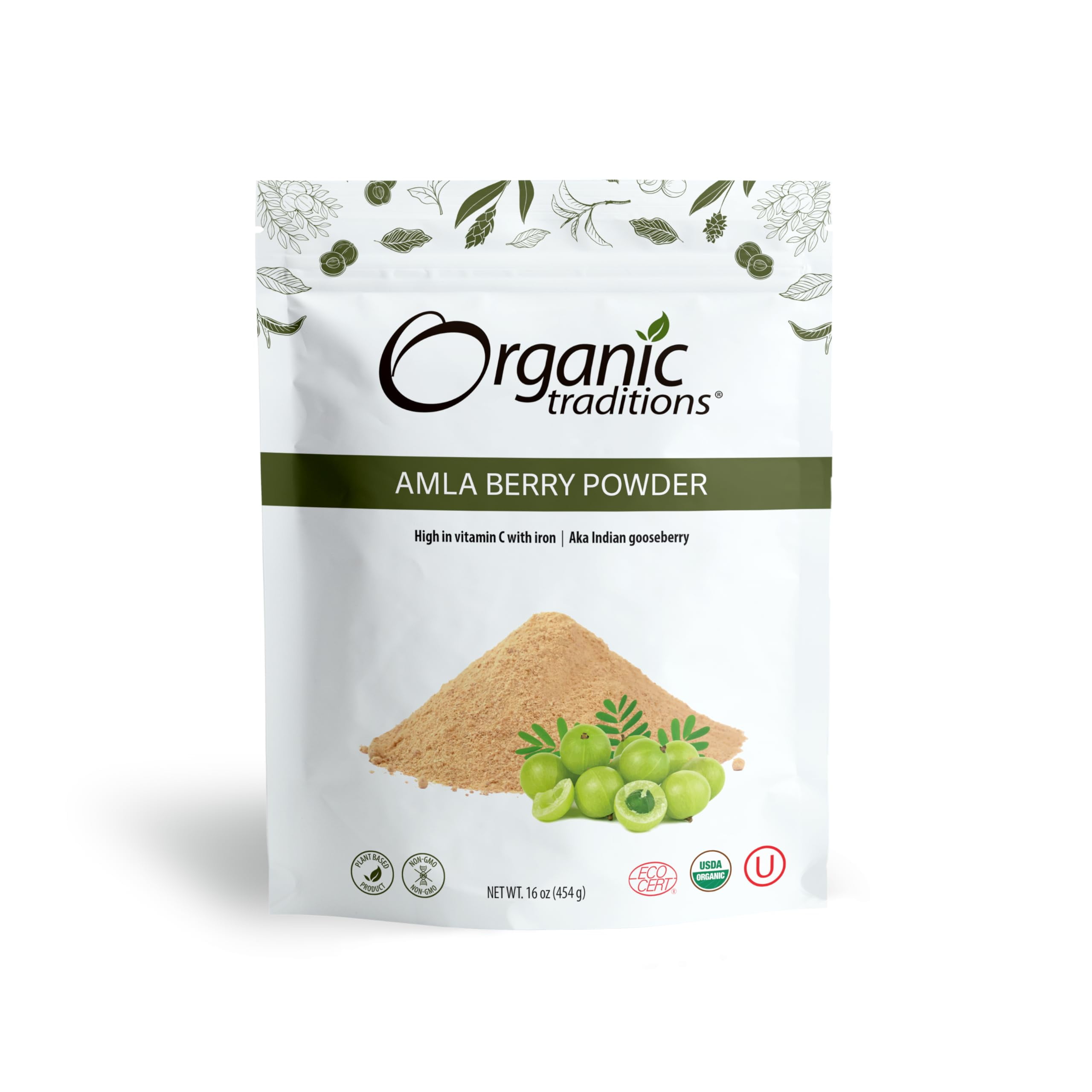 Organic Traditions Organic Amla Berry Powder, AIS1 Powdered Amla Indian ...